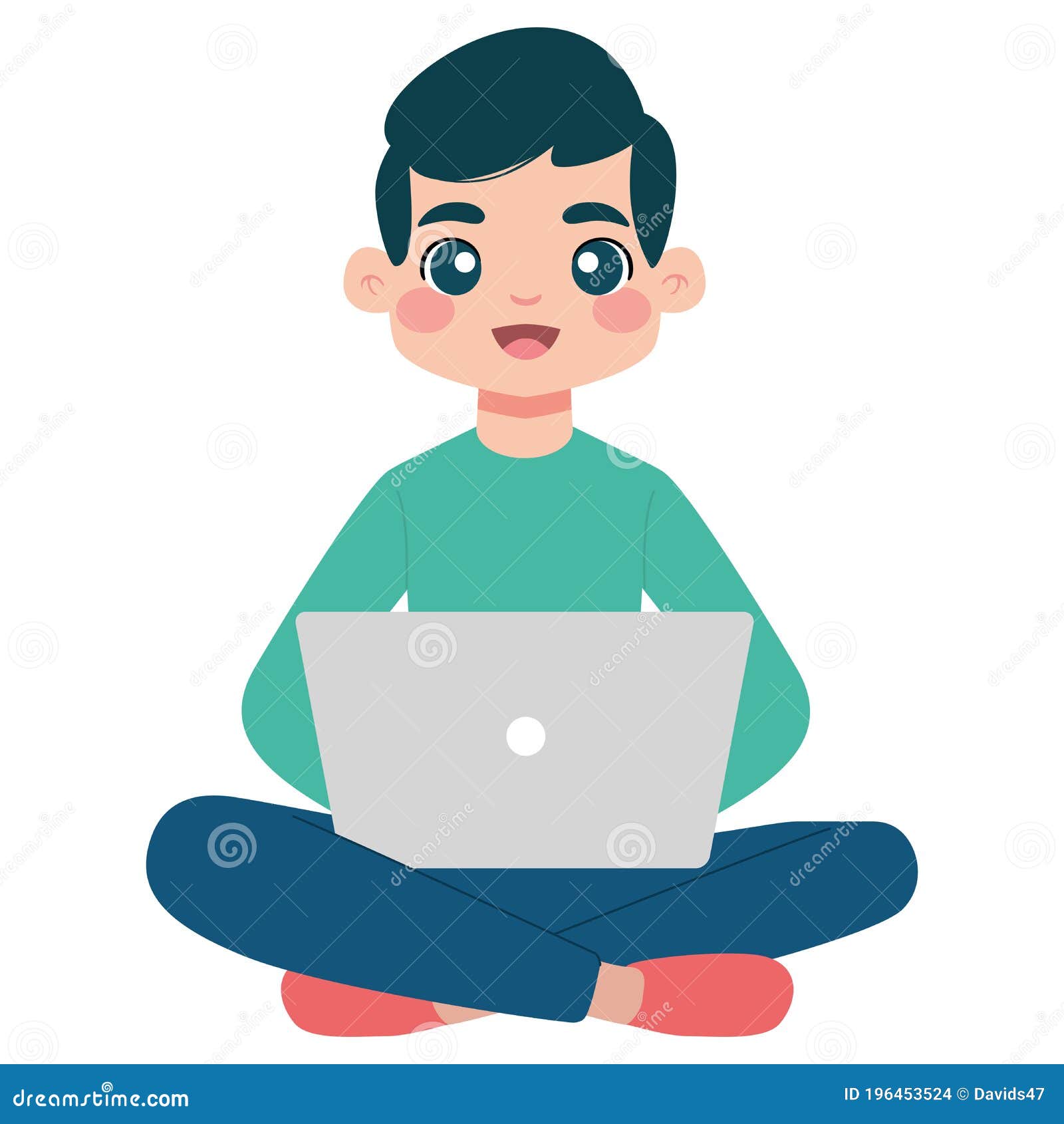 Isolated boy cartoon stock vector. Illustration of work - 196453524