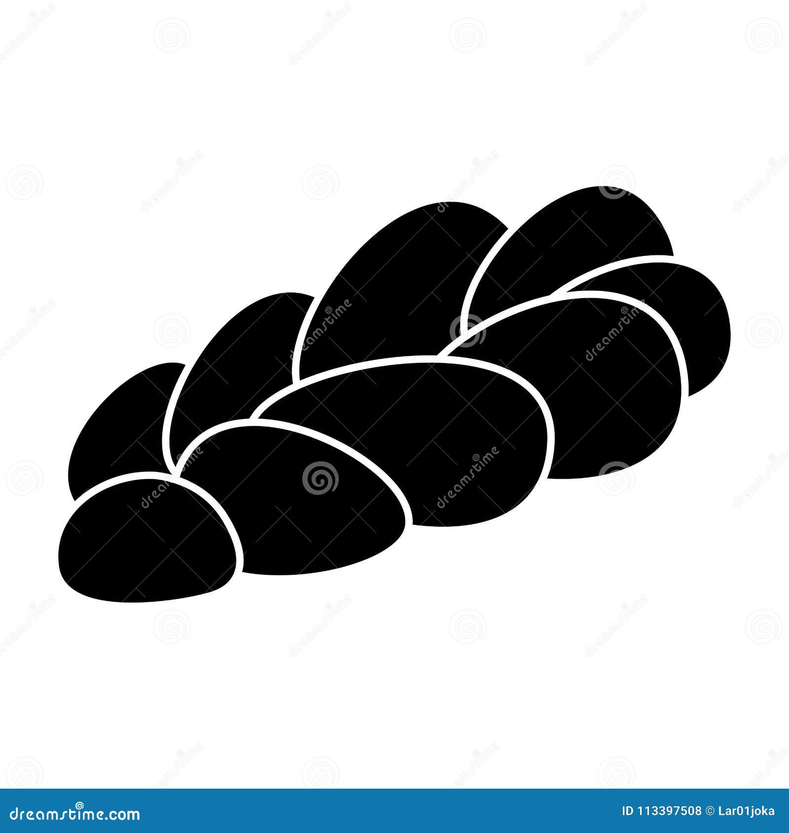 Isolated Braided Bread Icon Stock Vector - Illustration of design ...