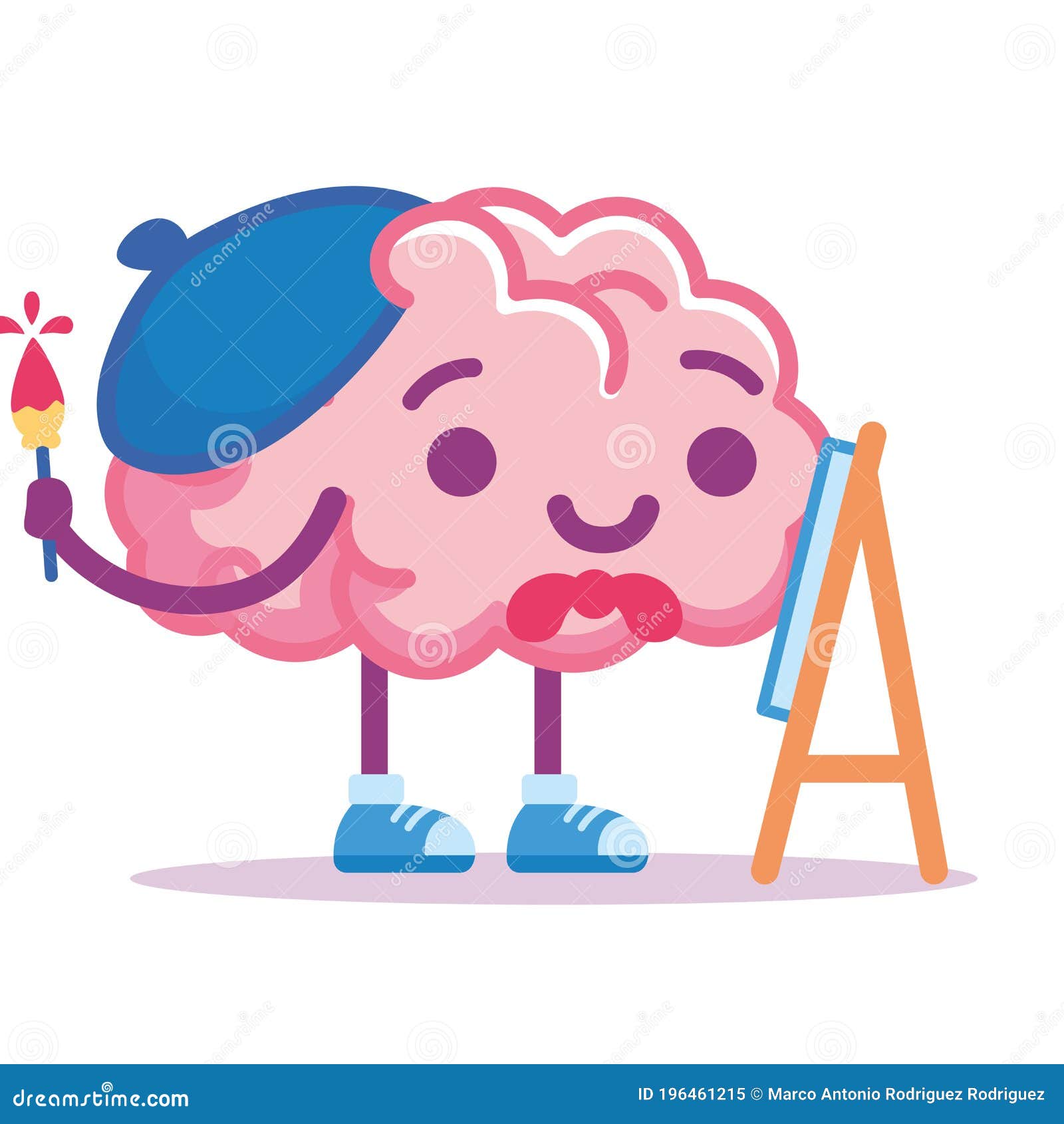 Isolated Brain Birthday Emoji Stock Vector - Illustration of cute ...