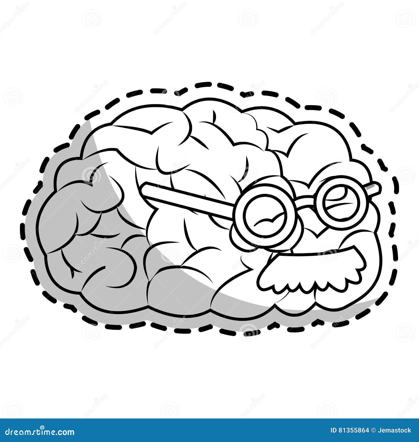 Isolated Brain Cartoon Design Stock Vector - Illustration of strategy ...