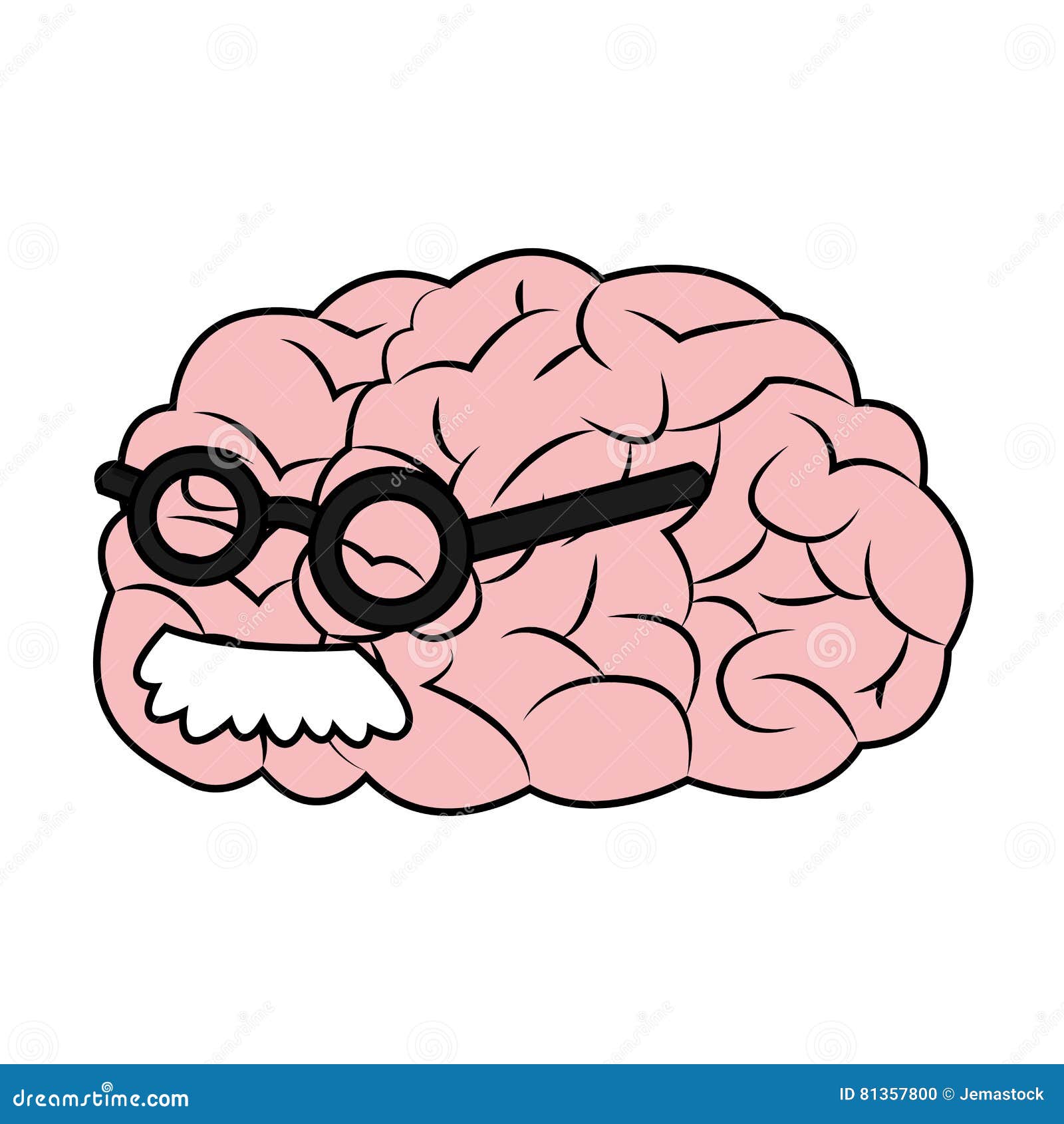 Isolated Brain Cartoon Design Stock Vector - Illustration of ...