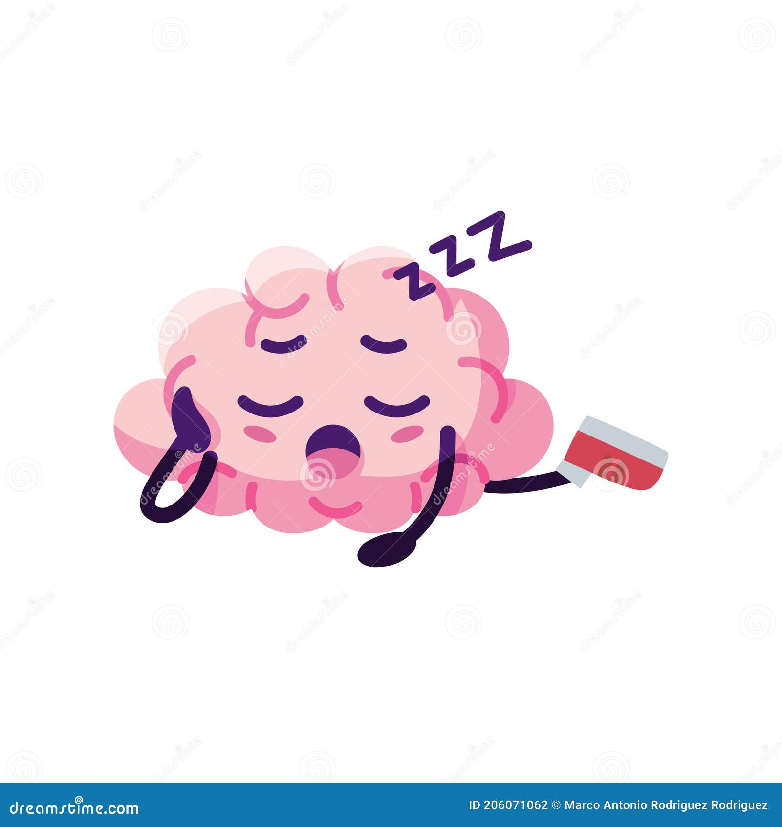 Isolated brain cartoon stock vector. Illustration of idea - 206071062