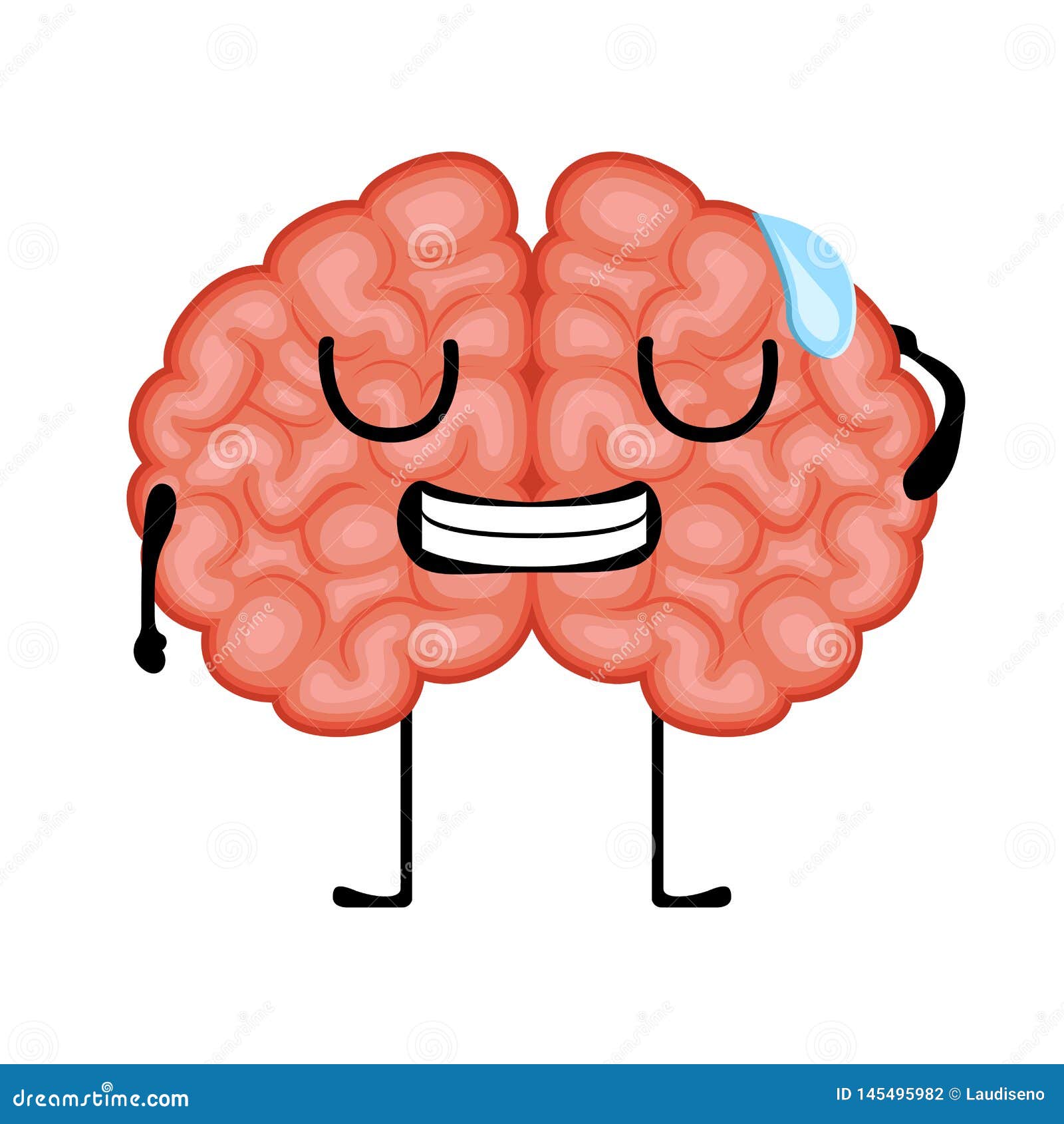 Isolated Brain Cartoon Image Stock Vector - Illustration of funny ...