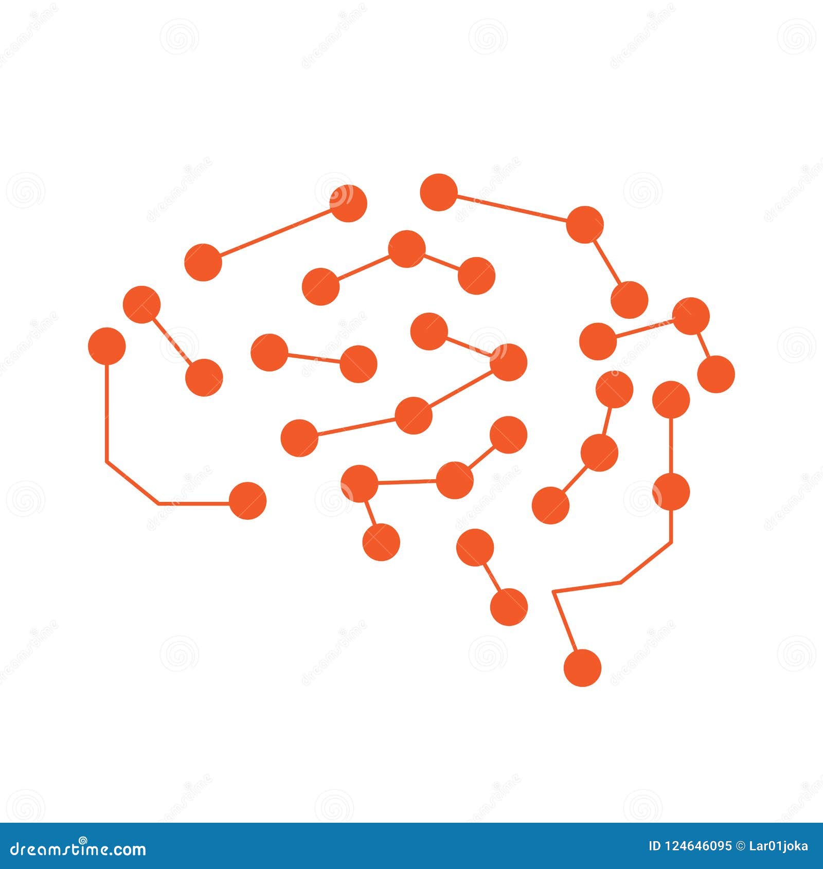 Isolated Brain Network Icon. Artificial Intelligence Stock Vector ...