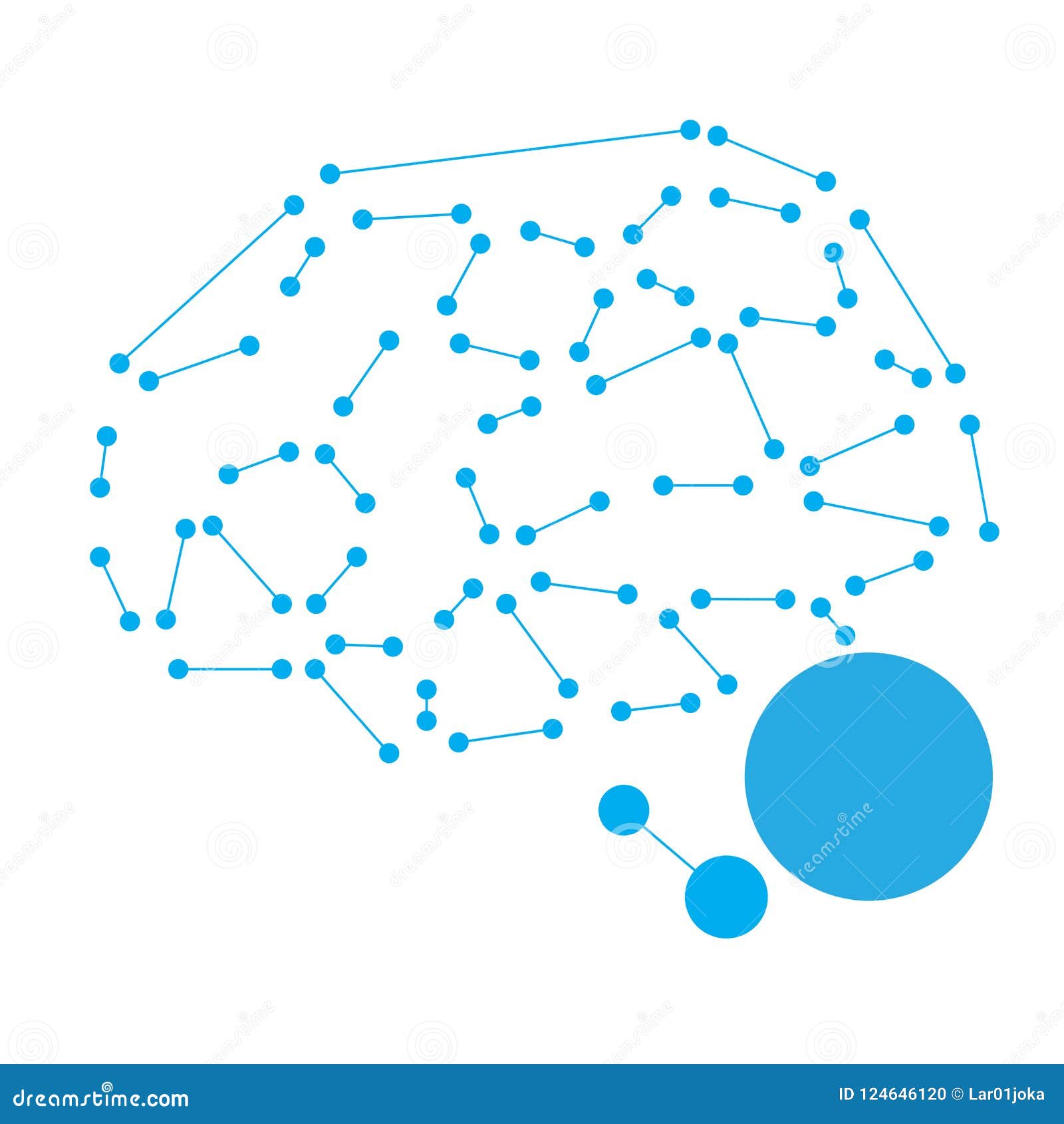 Isolated Brain Network Icon. Artificial Intelligence Stock Vector ...