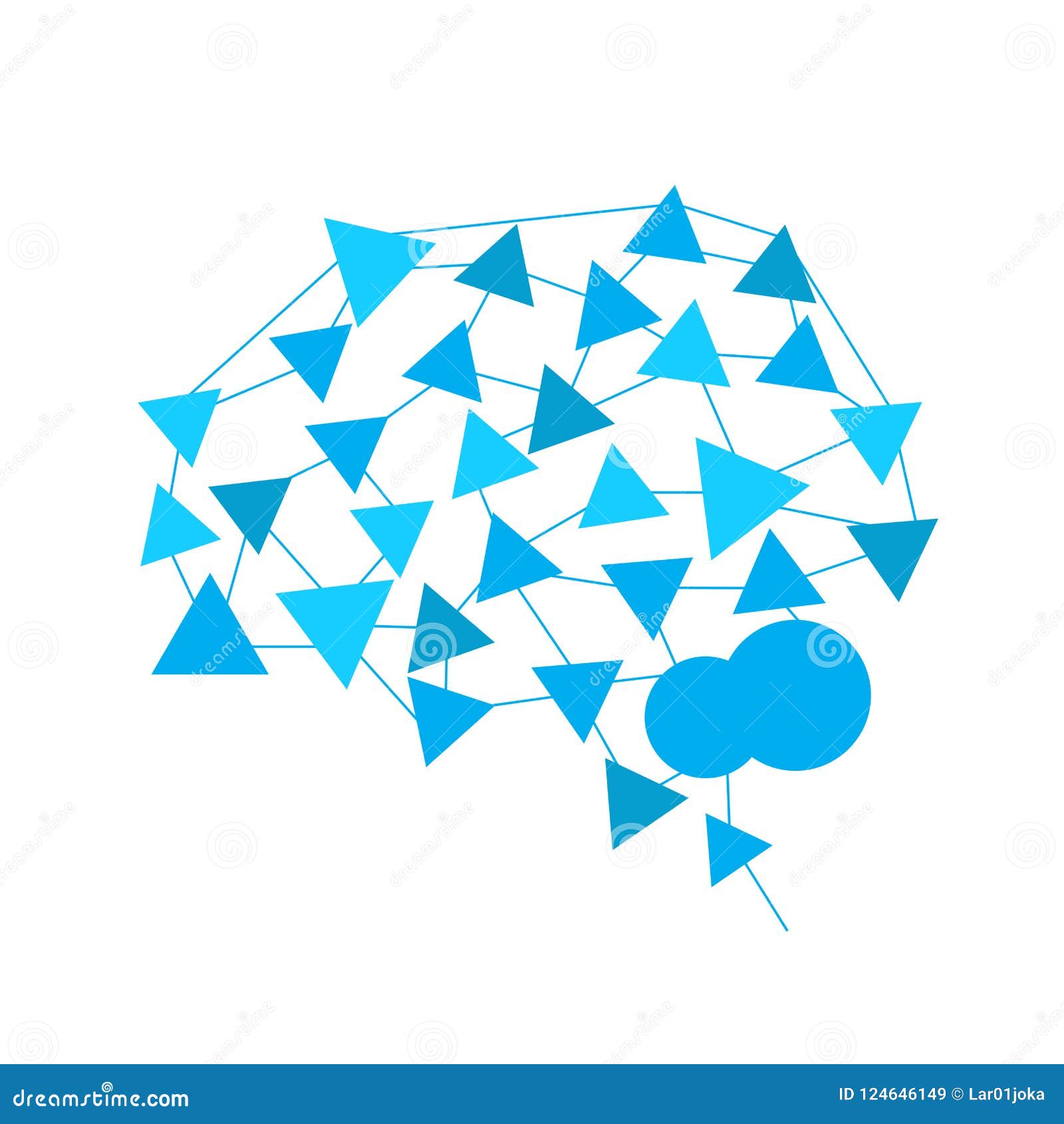 Isolated Brain Network Icon. Artificial Intelligence Stock Vector ...