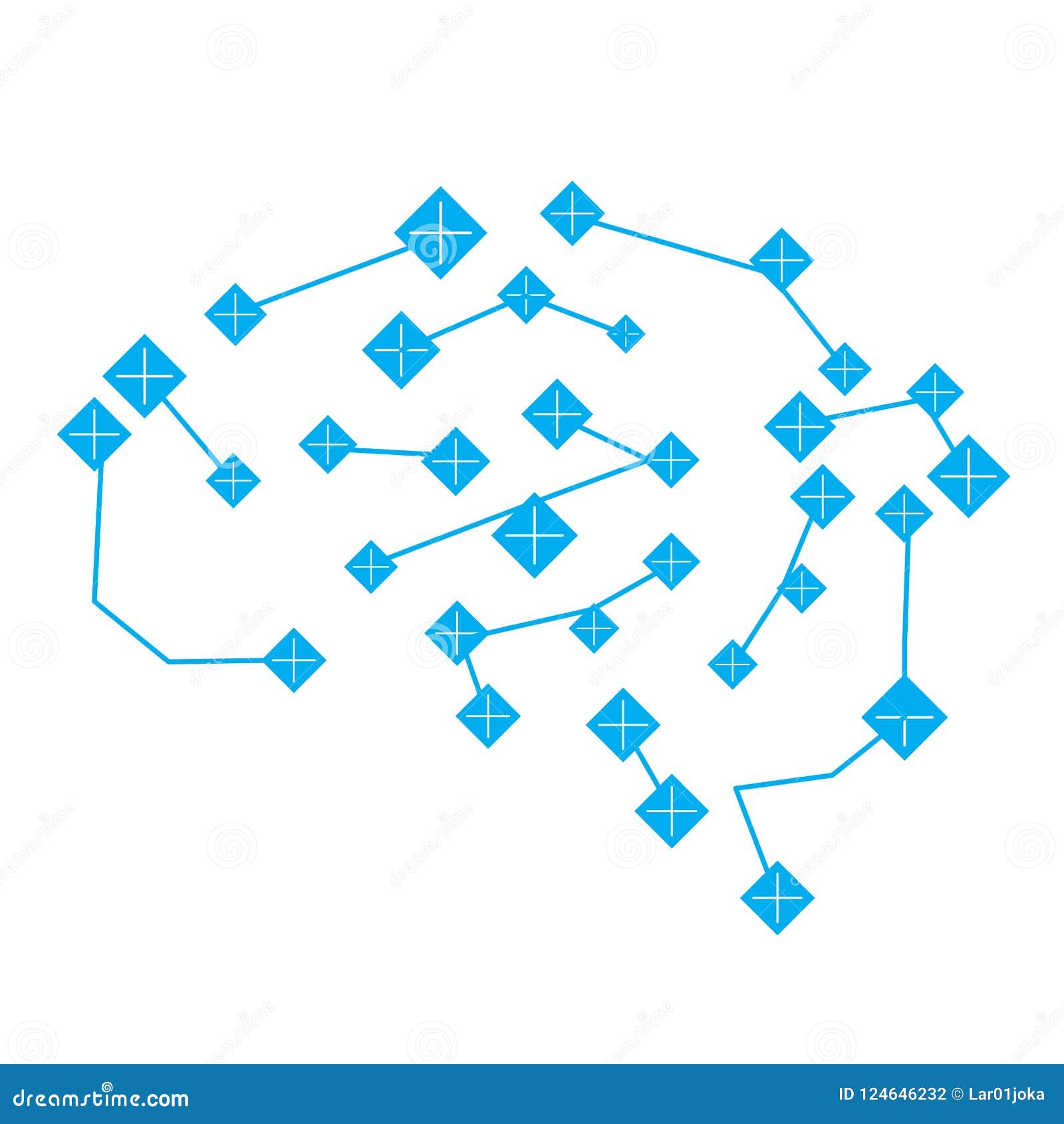 Isolated Brain Network Icon. Artificial Intelligence Stock Vector ...