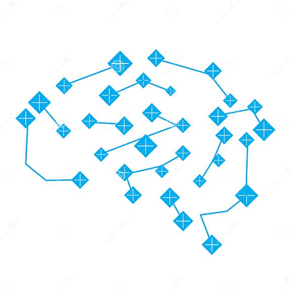 Isolated Brain Network Icon. Artificial Intelligence Stock Vector ...