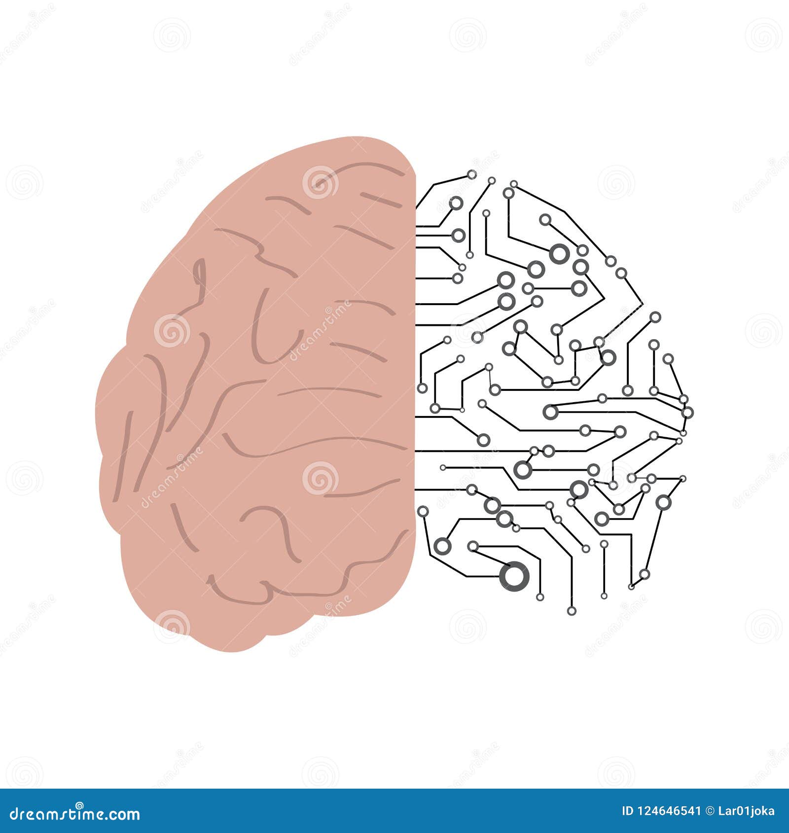 Isolated Brain Network Icon. Artificial Intelligence Stock Vector ...