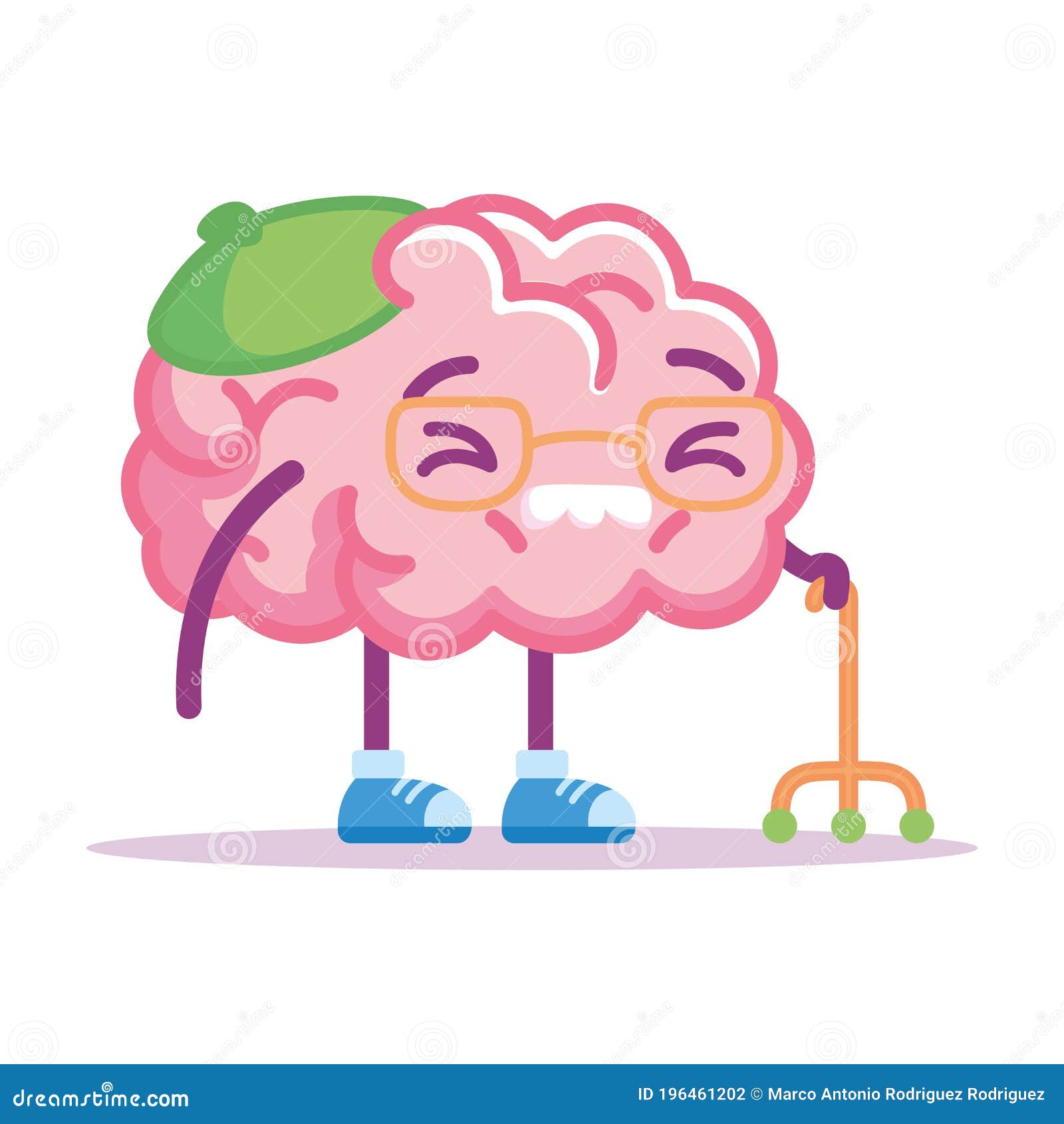 Isolated Brain Old Emoji Vector Illustration | CartoonDealer.com #196461202