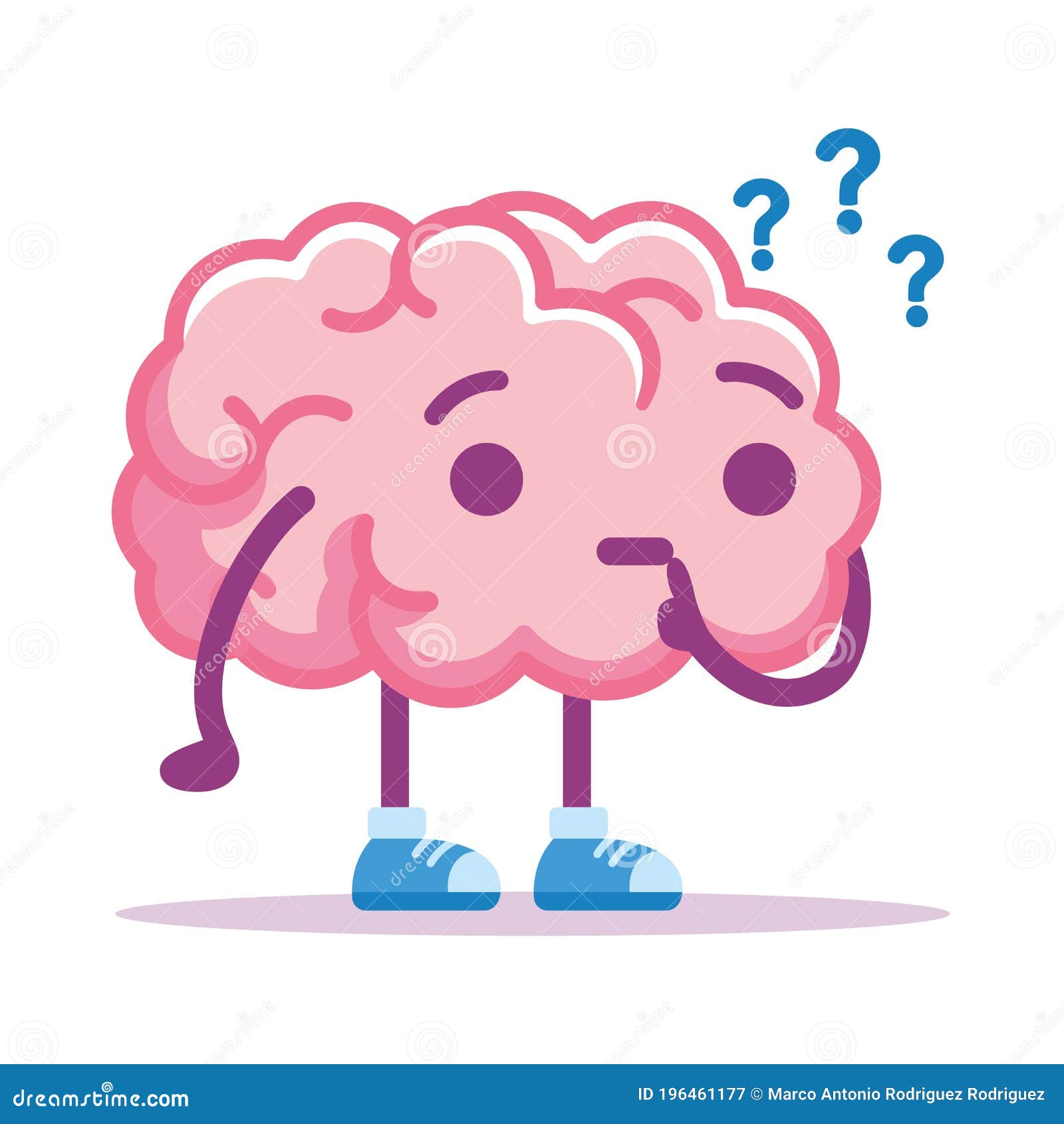 Brain Question Mark Icon Vector Outline Illustration | CartoonDealer ...
