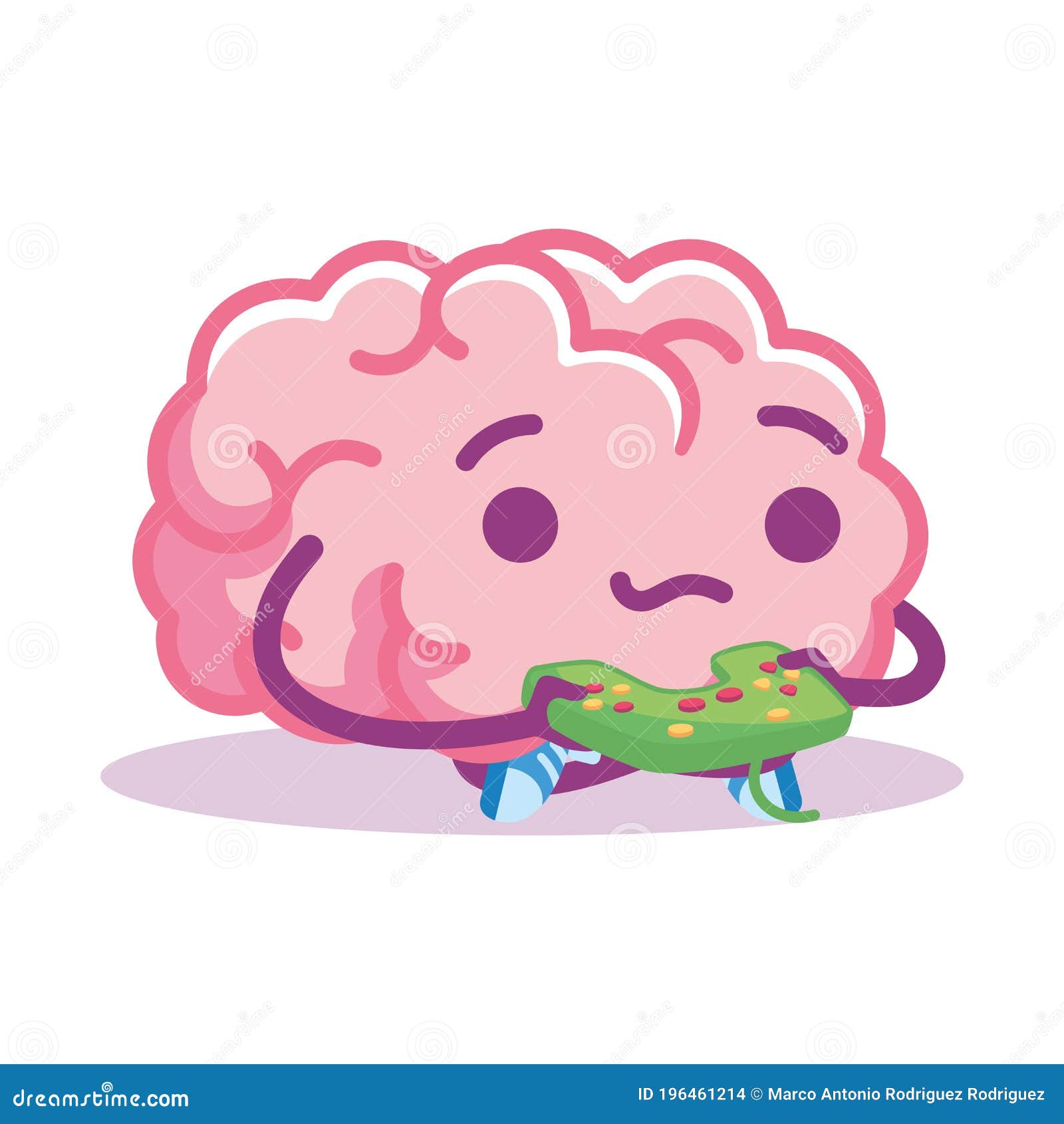 Isolated Brain Think Emoji Cartoon Vector | CartoonDealer.com #196461161