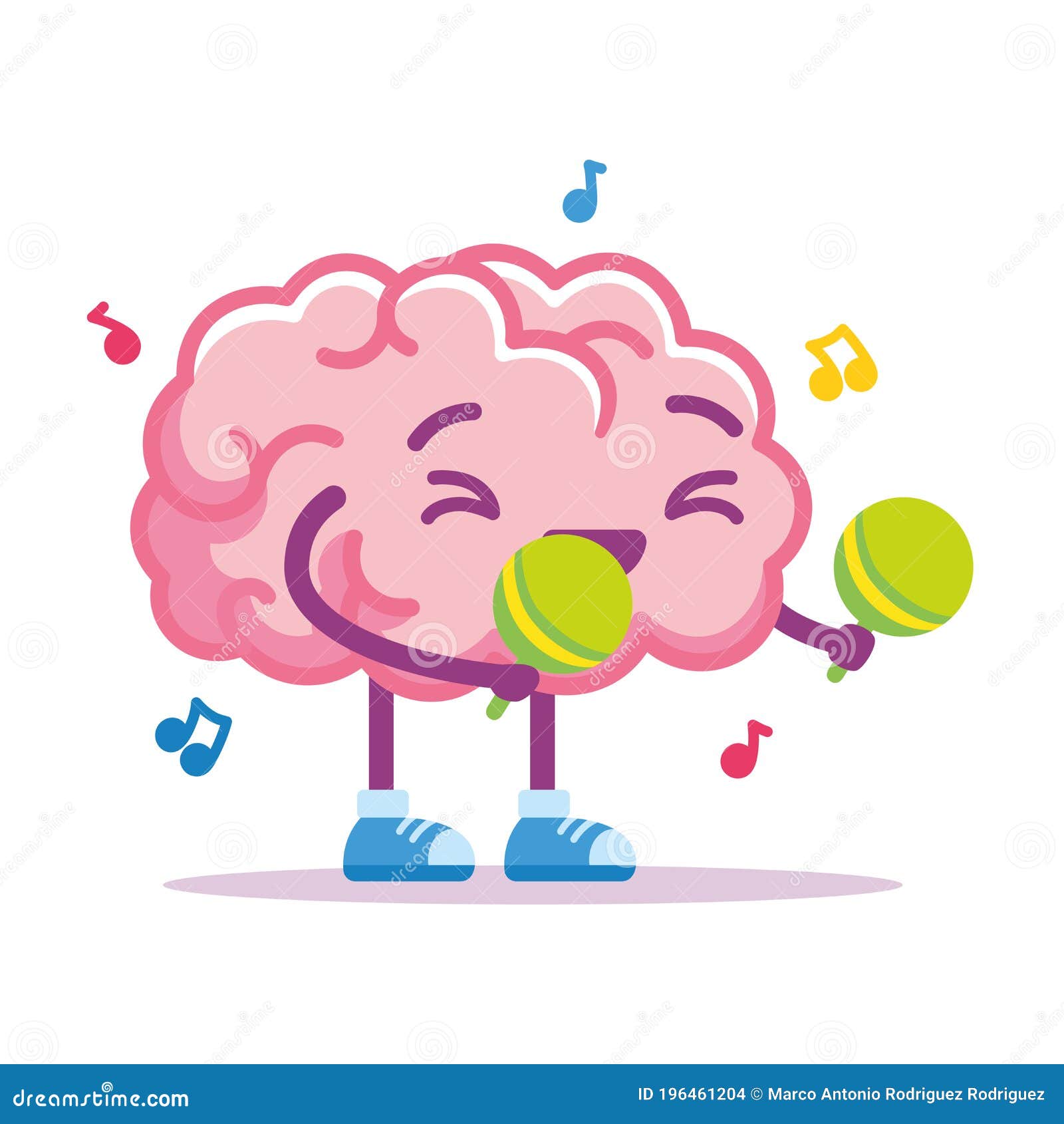 Isolated brain sing emoji stock vector. Illustration of emoji - 196461204