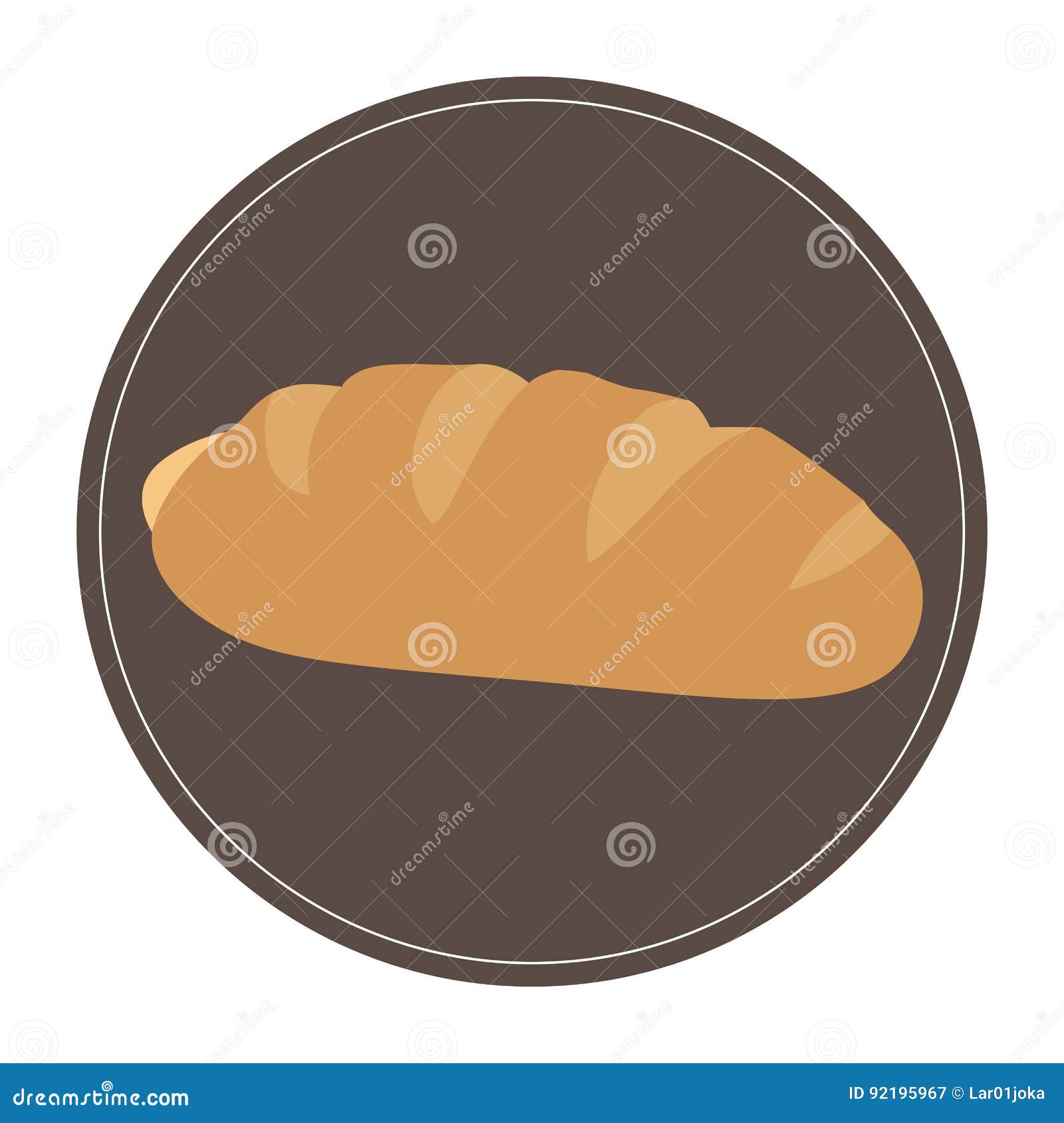 Isolated bread icon stock vector. Illustration of traditional - 92195967