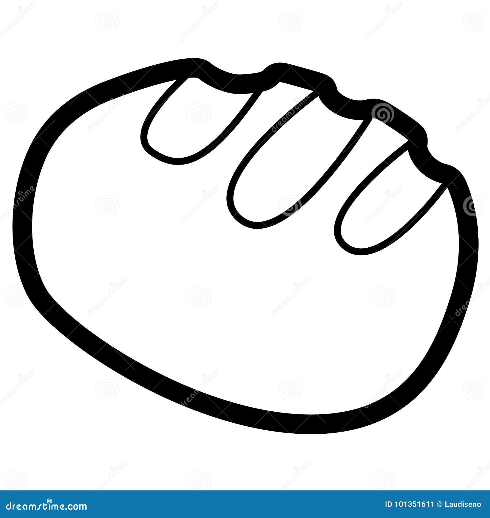 Isolated bread outline stock vector. Illustration of generated - 101351611