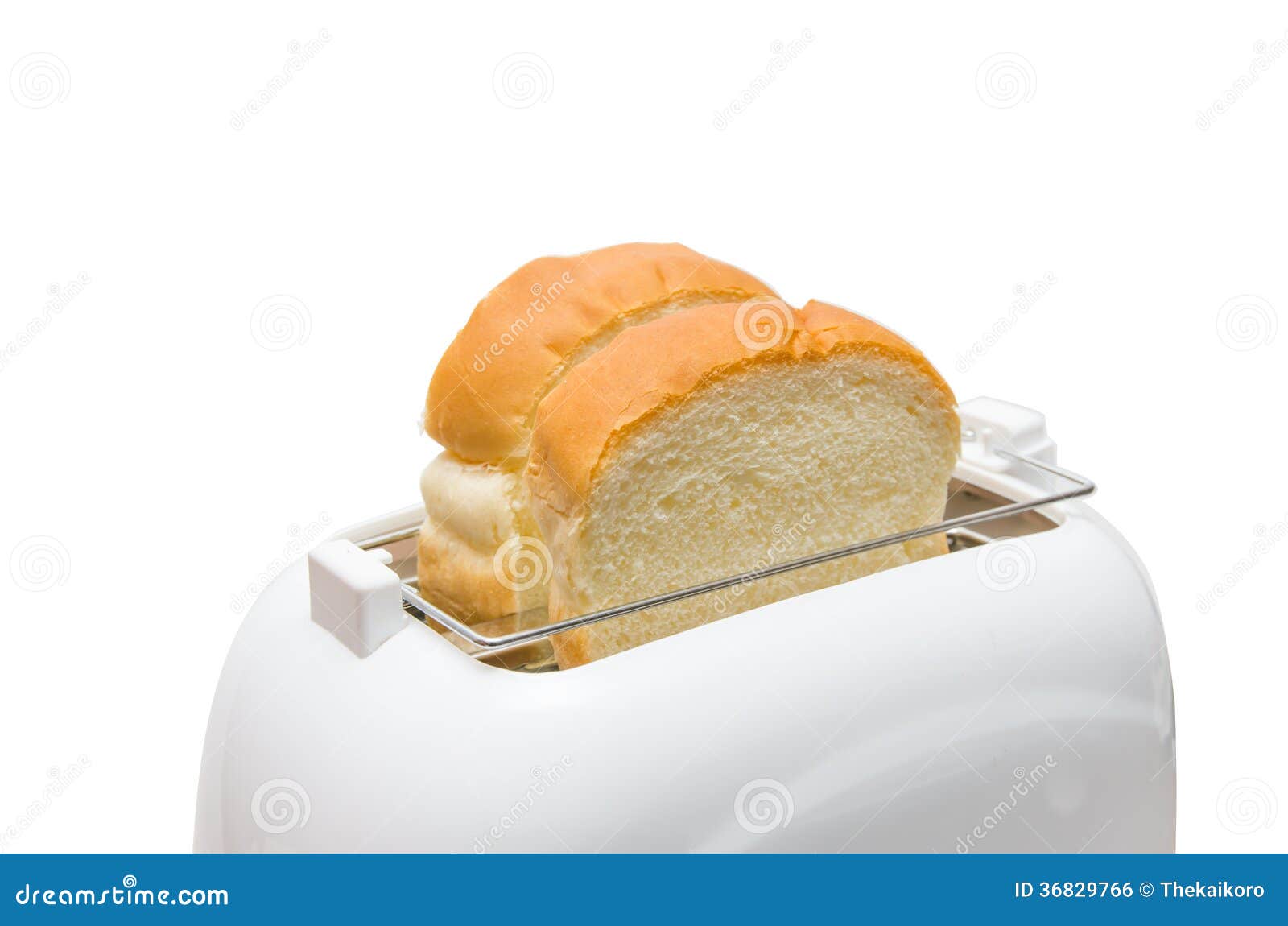 Isolated Bread and Toaster stock photo. Image of portion - 36829766