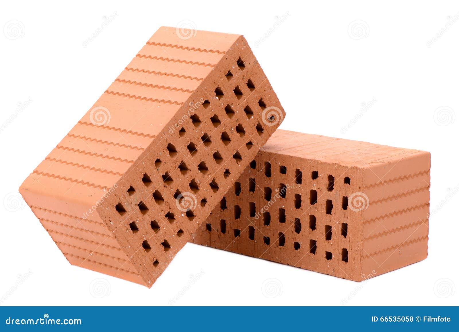 Isolated Brick for Construction Stock Photo - Image of material, brown ...