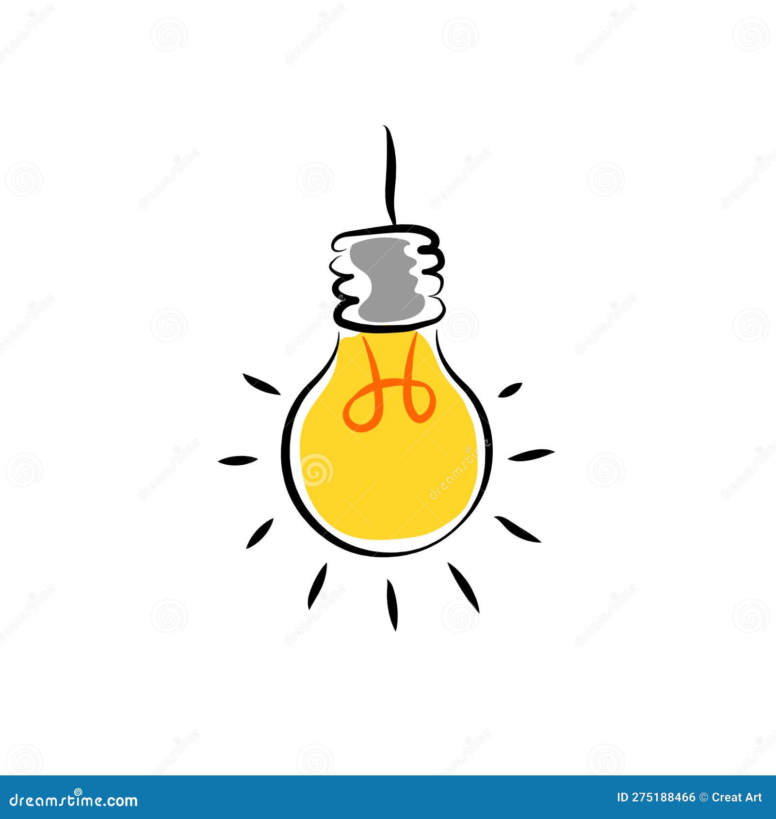 Bright Bulb Clipart Vector | CartoonDealer.com #290020621