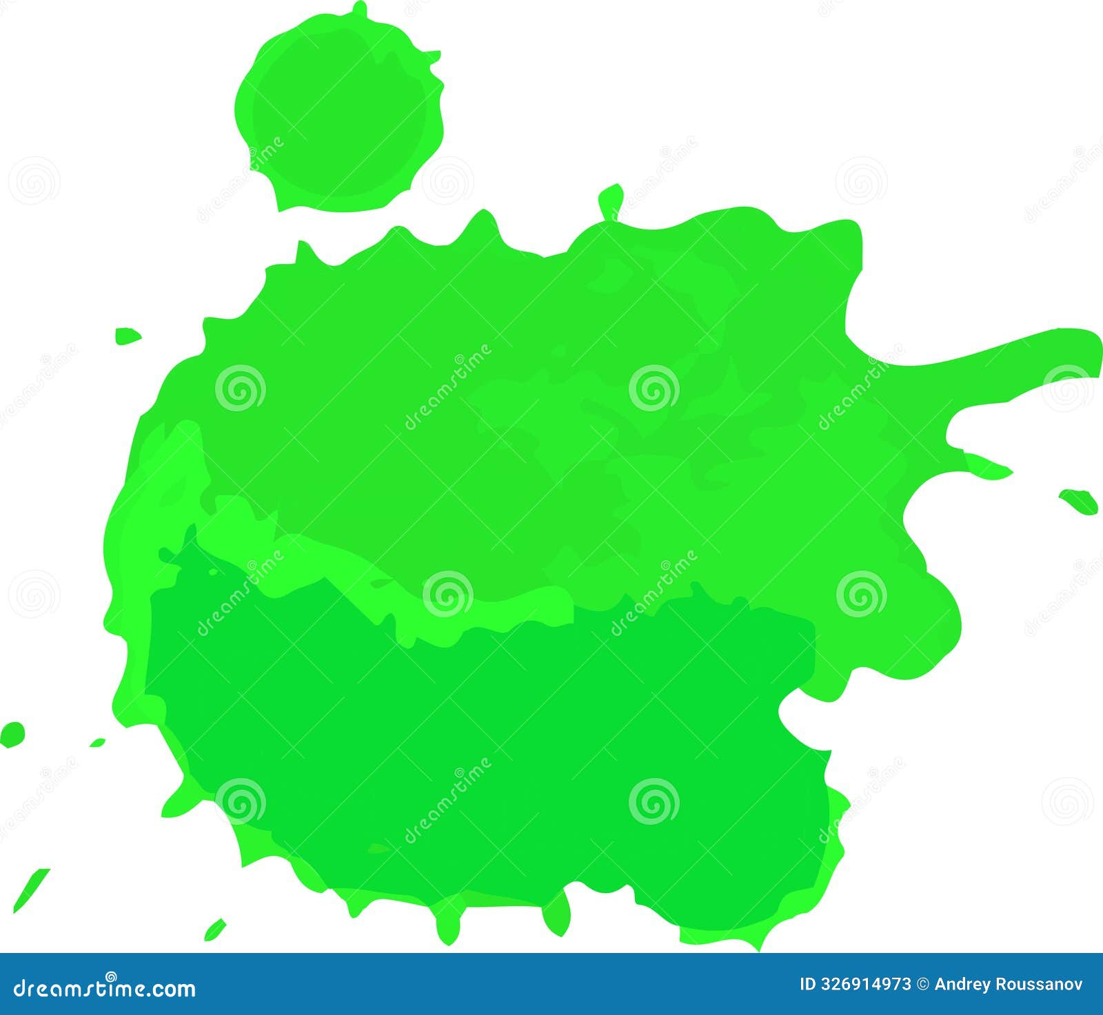 Isolated Bright Green Watercolor Splatt, Holiday Design Element. Stock ...