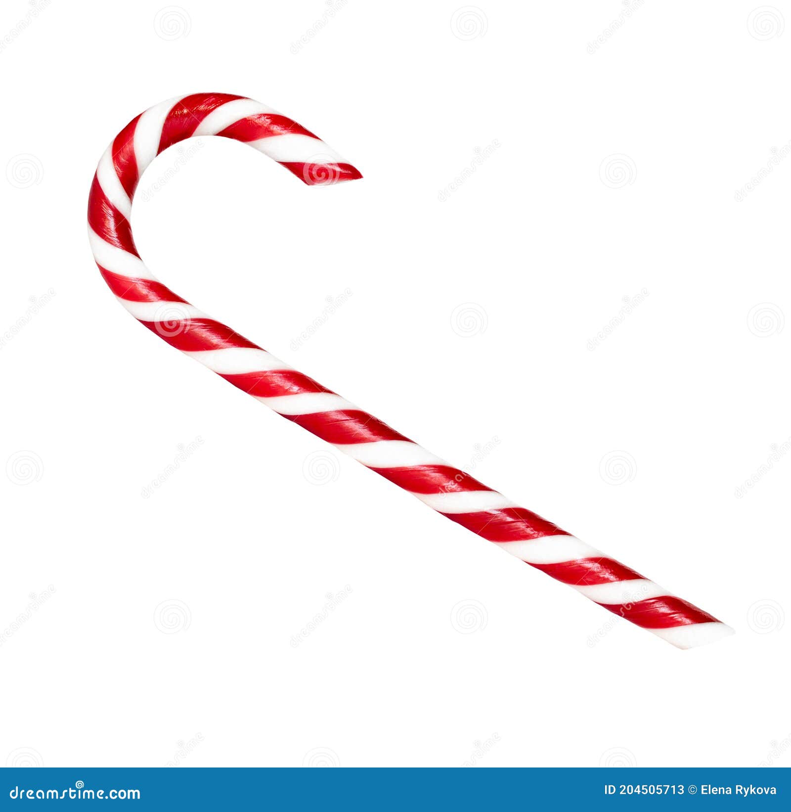 Isolated Bright Red and White Christmas Candy on White Background Stock ...