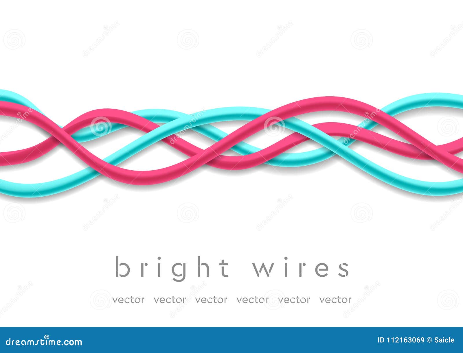 Isolated Bright Tech Wires on White Background Stock Vector ...