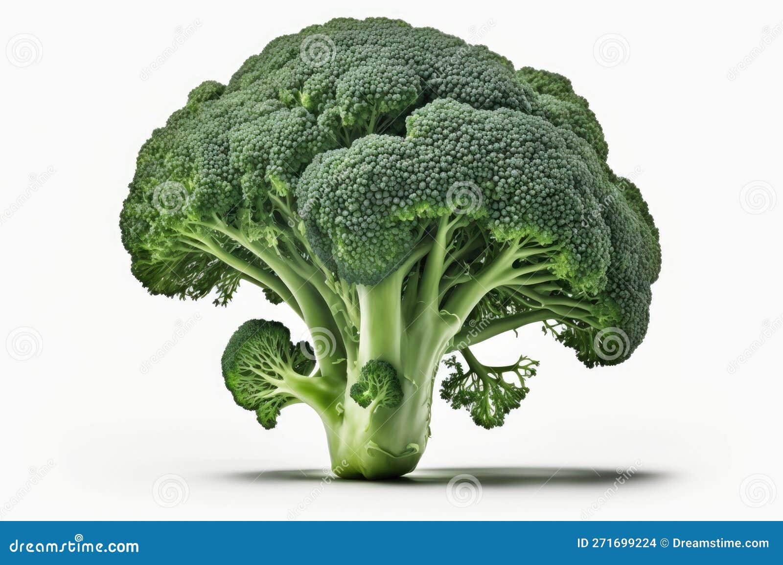 Isolated Broccoli on a White Background Stock Illustration ...