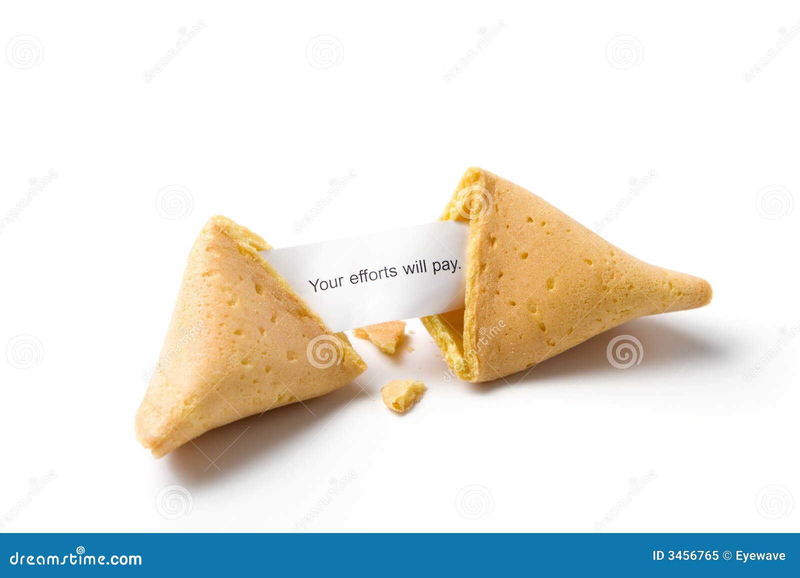 Isolated Broken Fortune Cookie Stock Image - Image of dessert, surprise ...