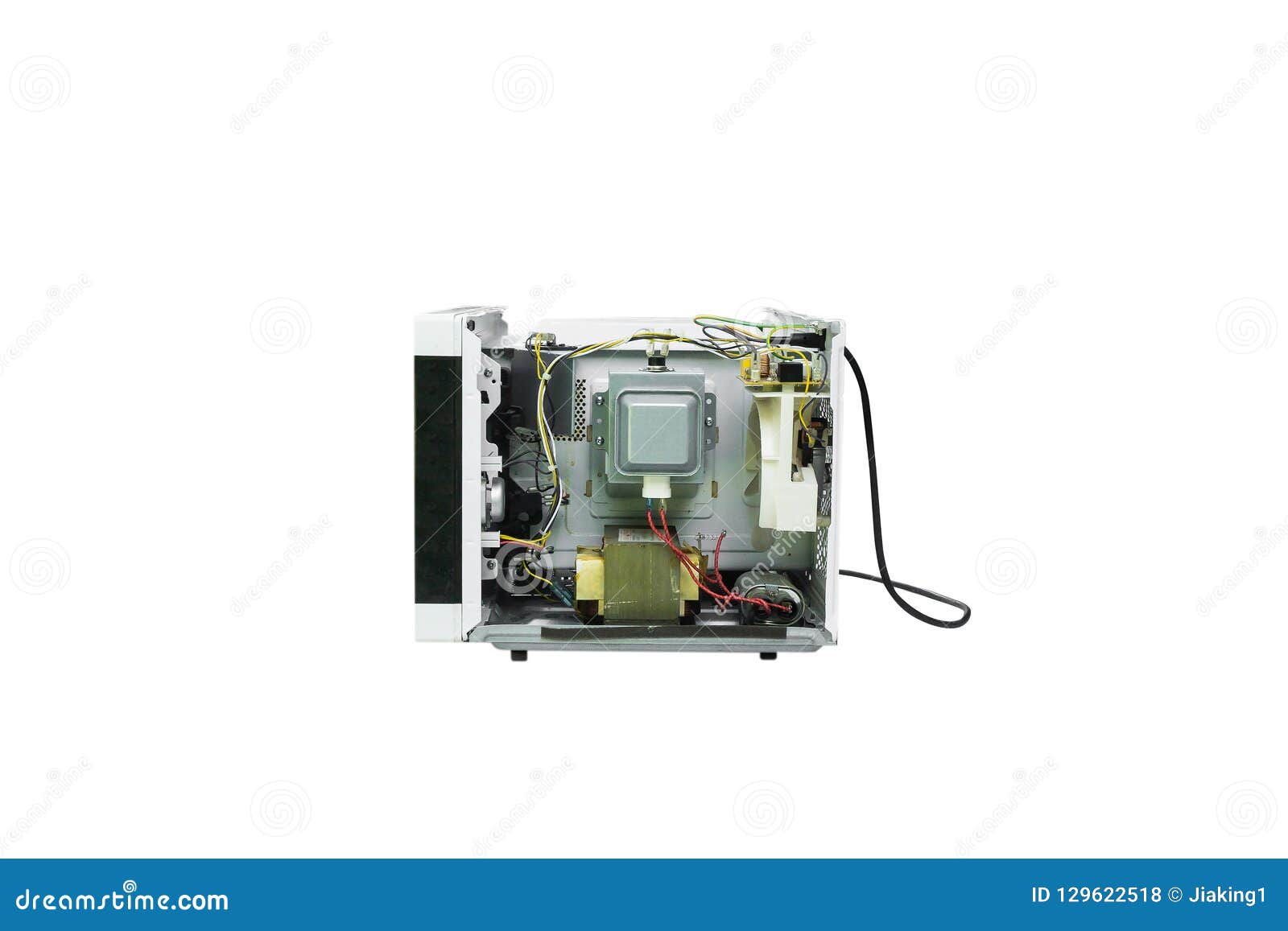 Isolated Broken Microwave Oven Stock Photo - Image of kitchen, heat ...