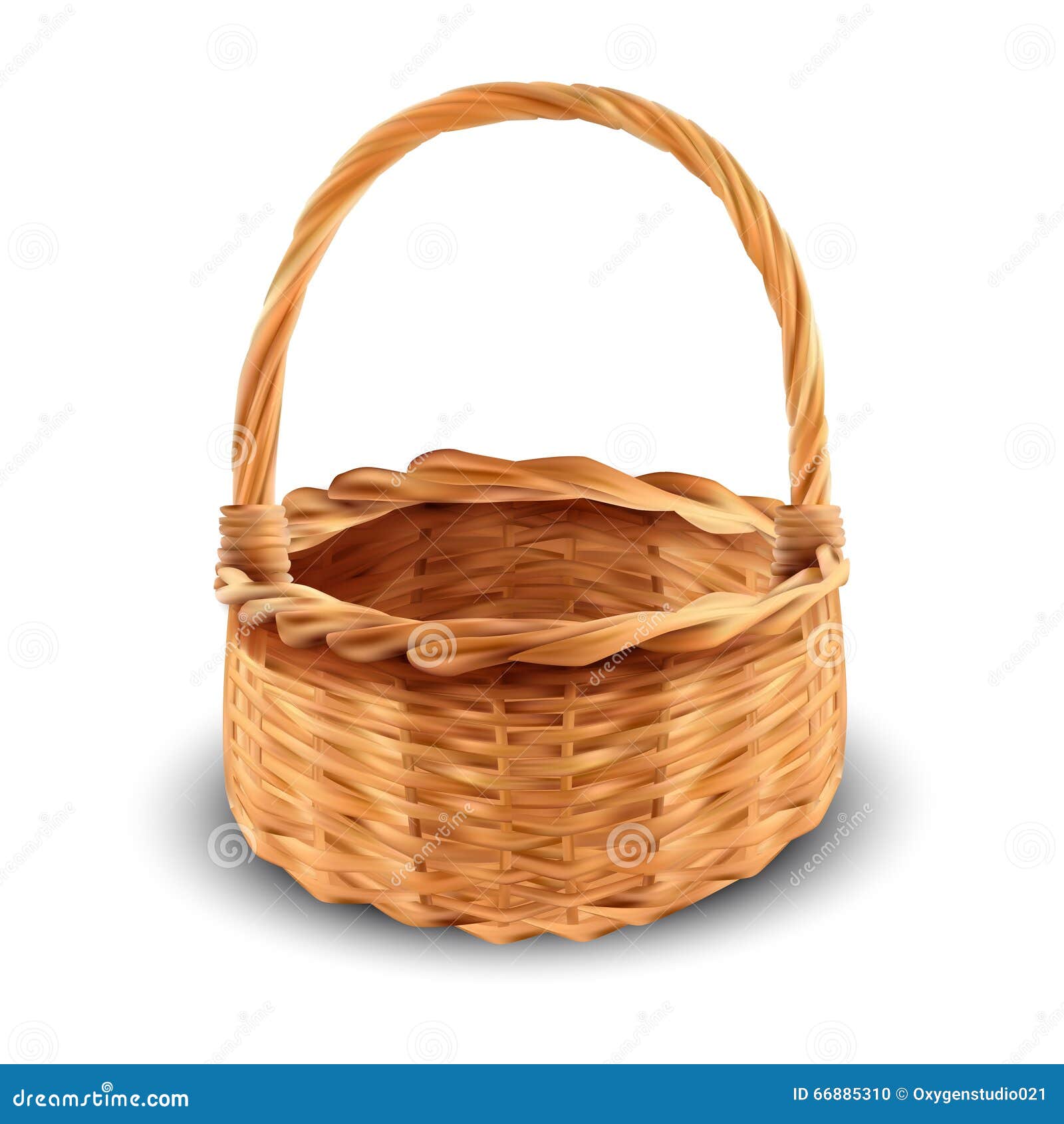 Isolated Brown Basket on White Background Stock Vector - Illustration ...