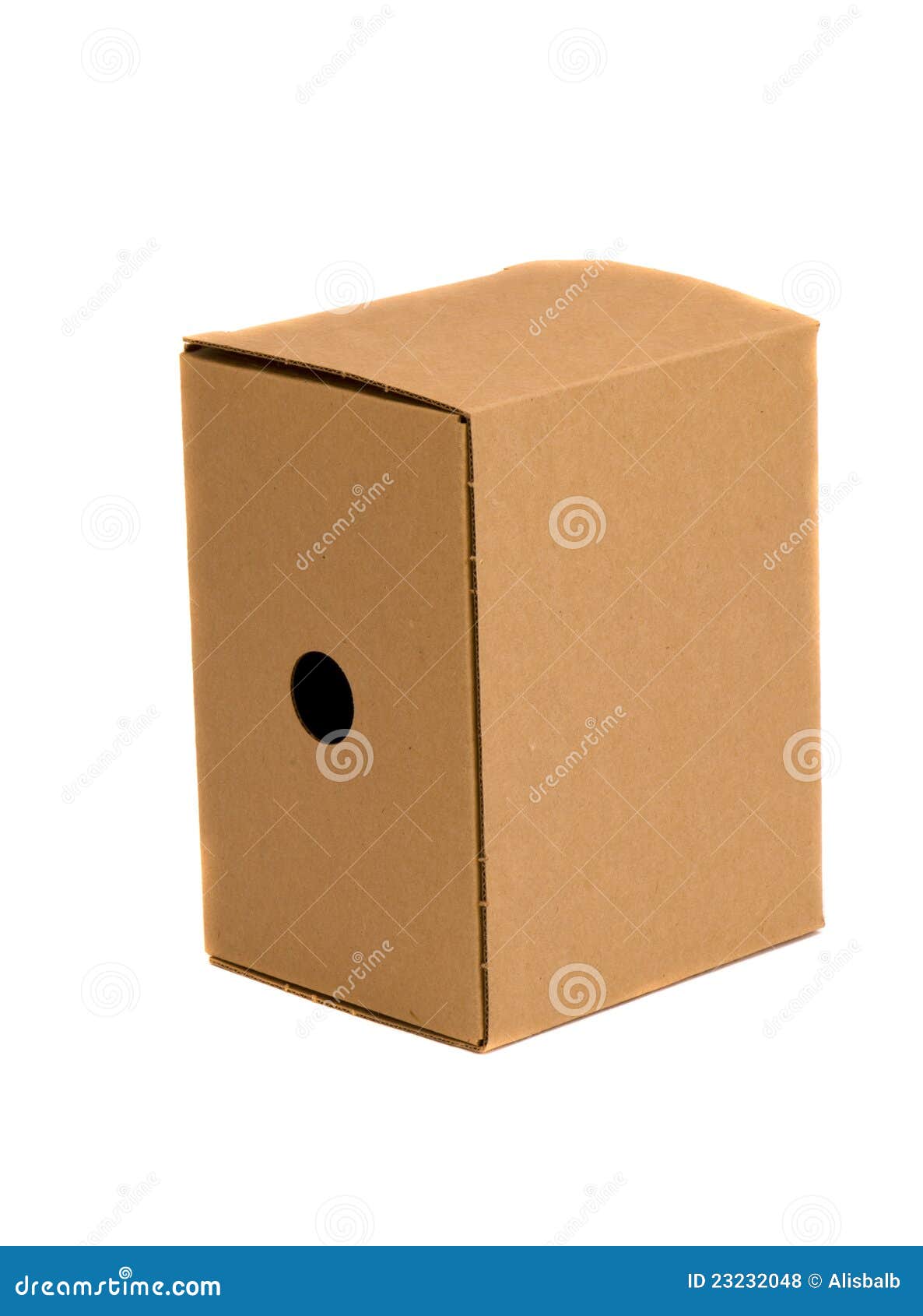 Isolated Brown Cardboard Box Stock Photo - Image of container, isolated ...