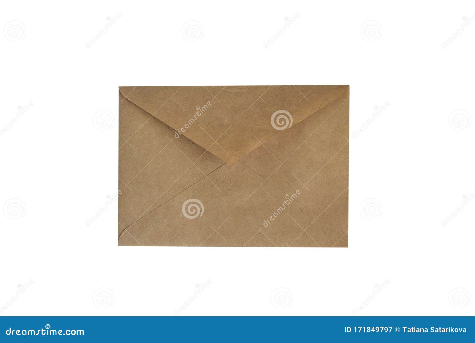 Isolated Brown Kraft Paper Envelope Stock Image - Image of decoration ...