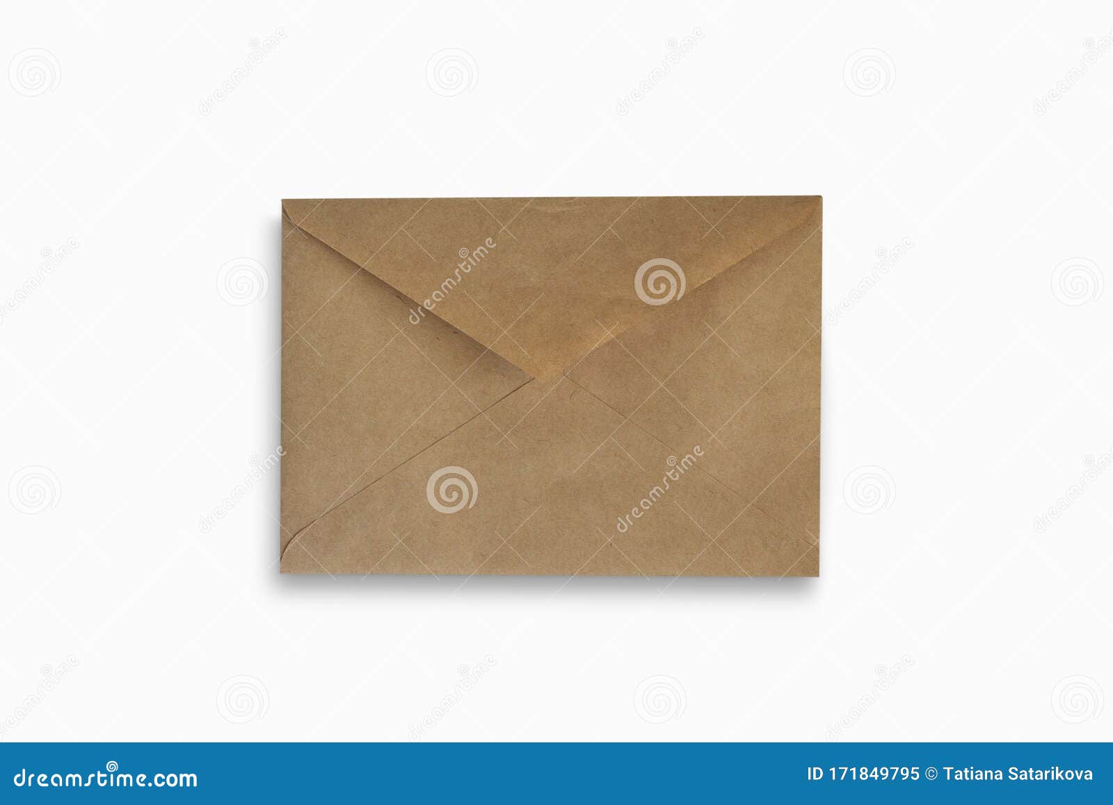 Isolated Brown Kraft Paper Envelope with a Shadow. Stock Image - Image ...