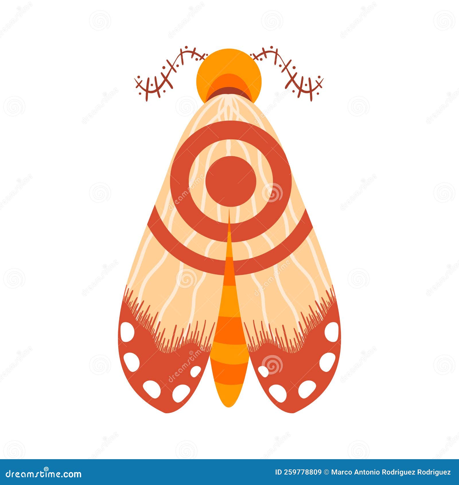 Isolated Brown Moth Vector Illustration Stock Vector - Illustration of ...