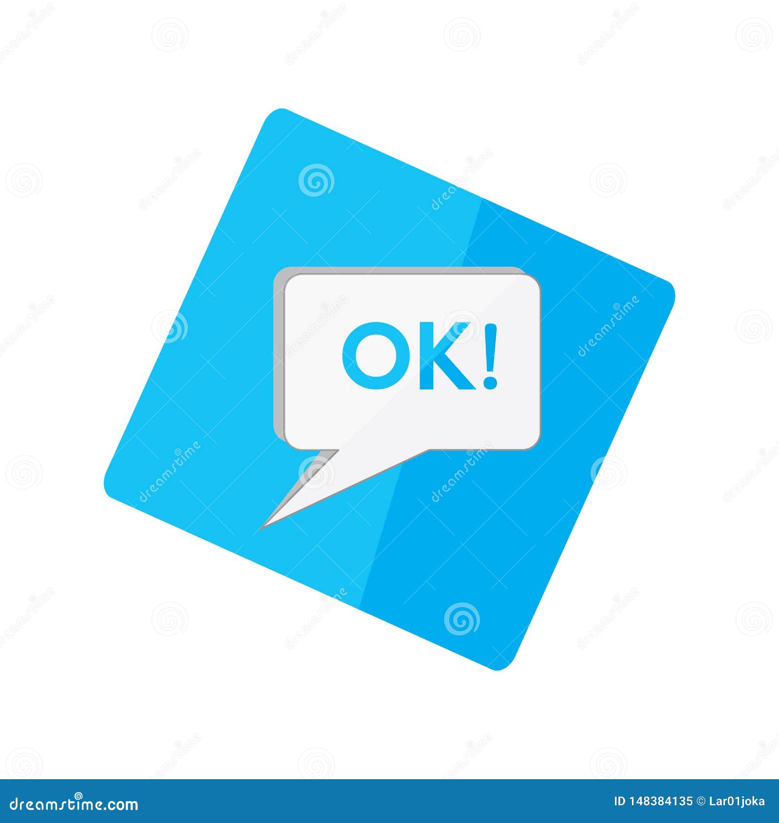 Isolated Bubble Chat with an Ok Message Stock Vector - Illustration of ...