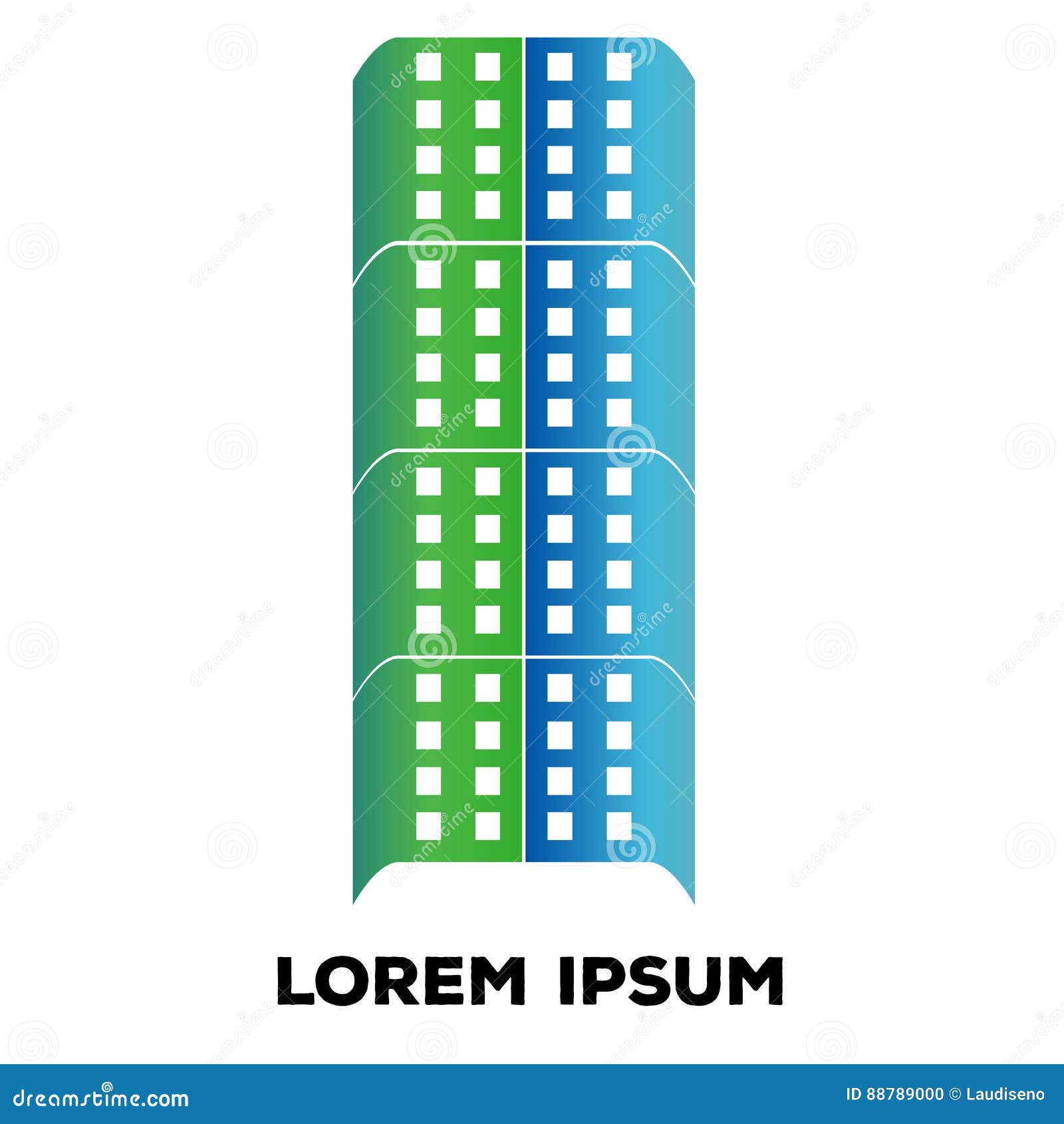 Isolated building logo stock vector. Illustration of creative - 88789000