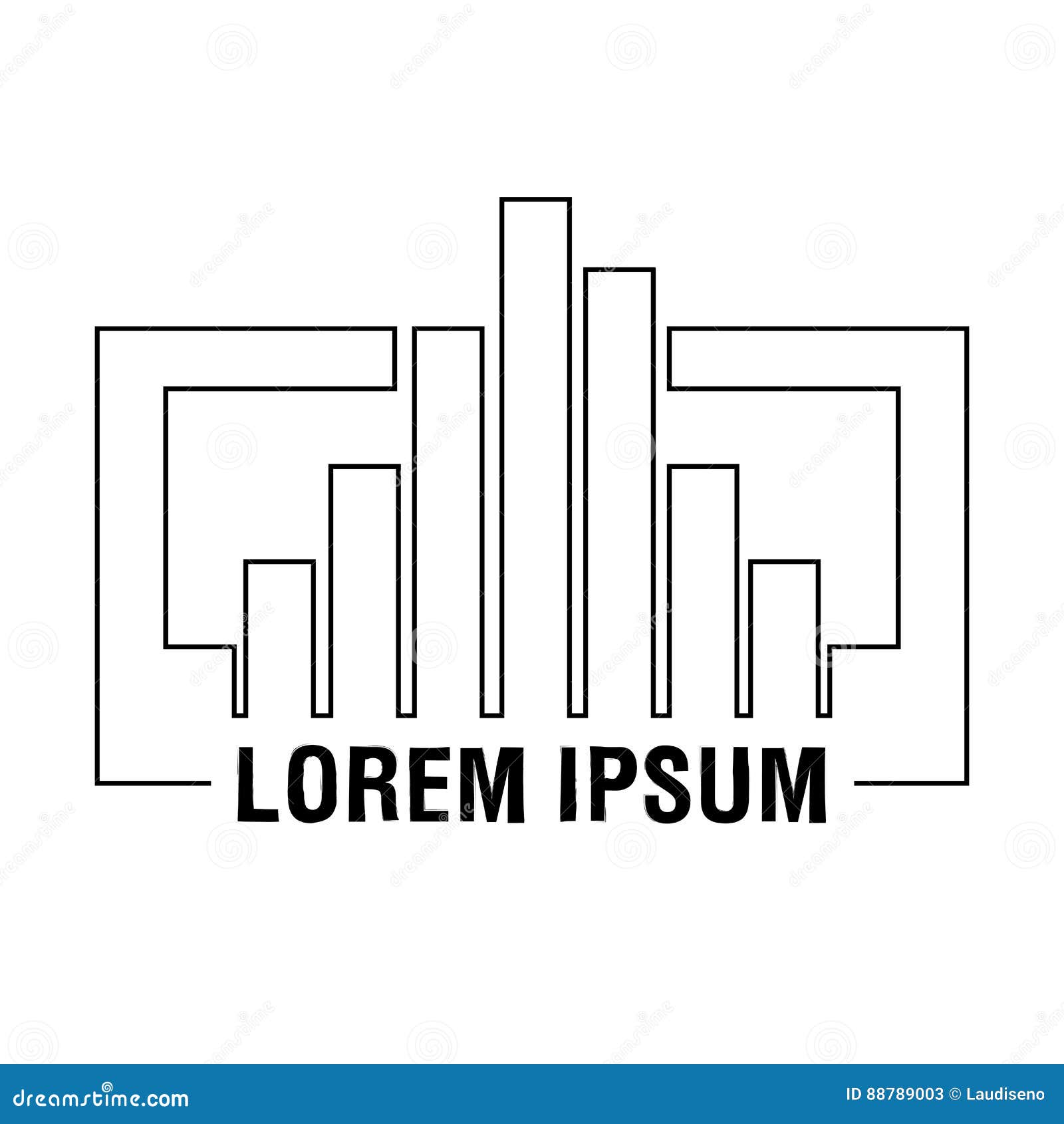 Isolated building logo stock illustration. Illustration of concept ...