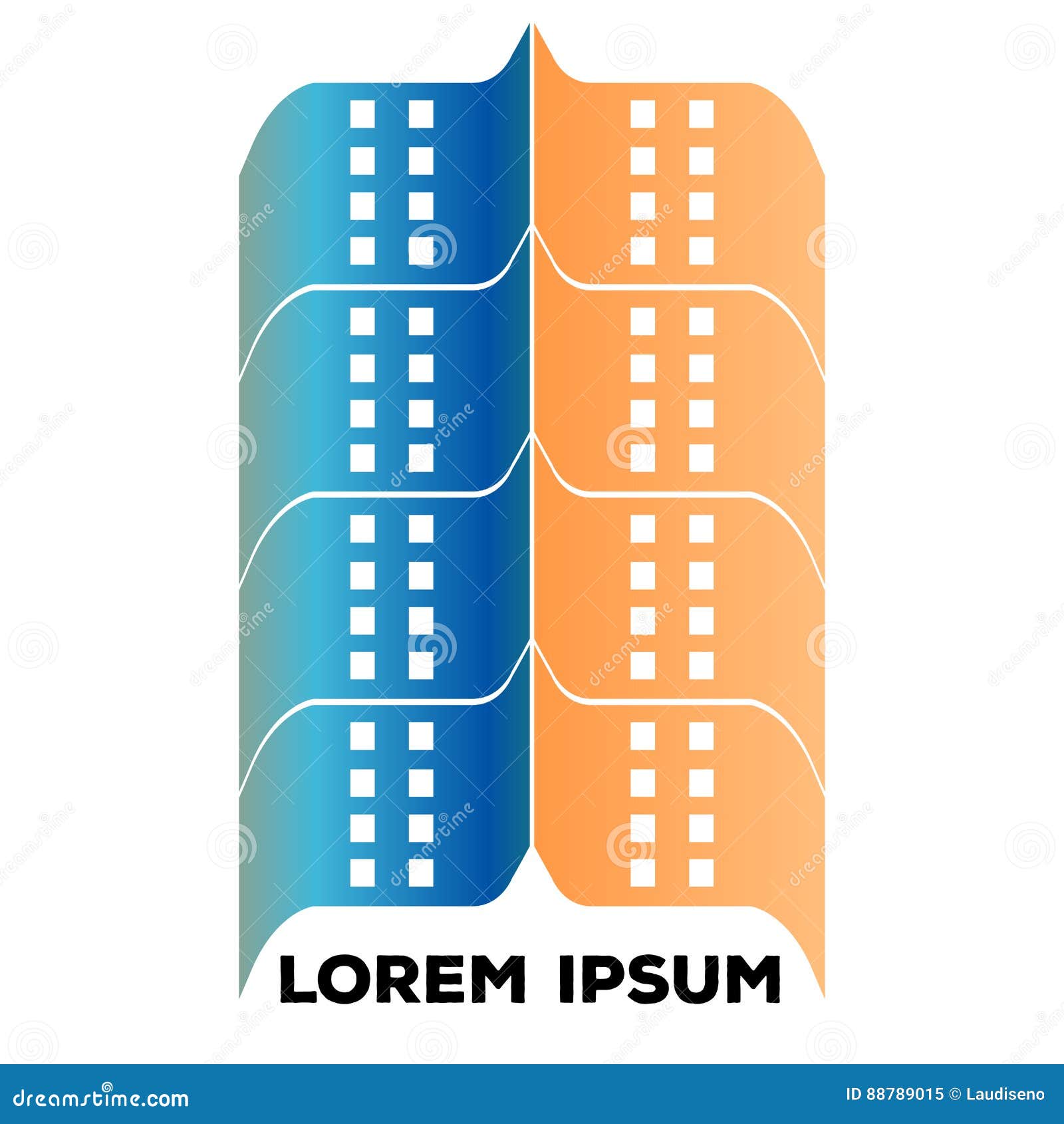 Isolated building logo stock vector. Illustration of design - 88789015