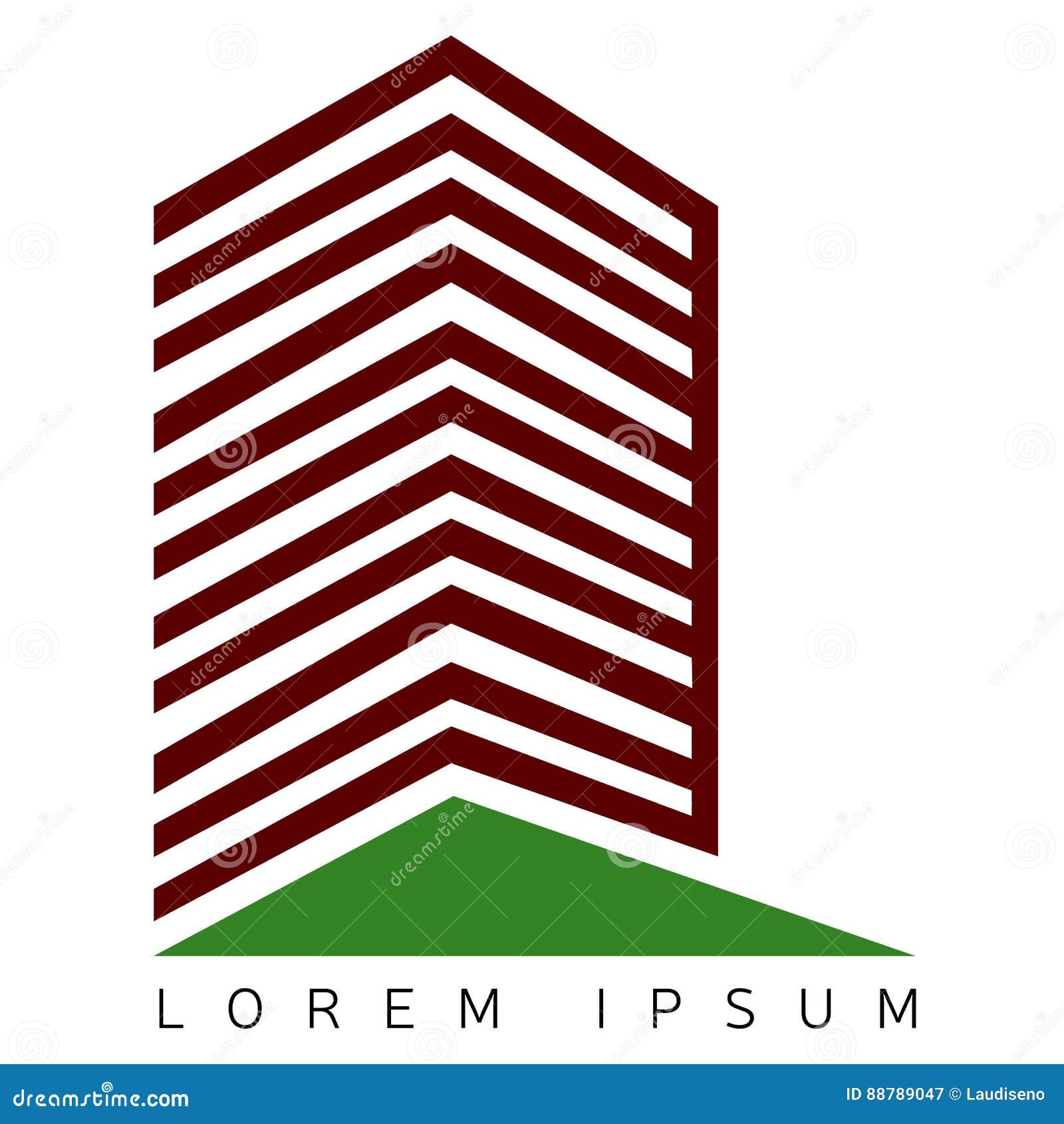 Isolated building logo stock illustration. Illustration of home - 88789047