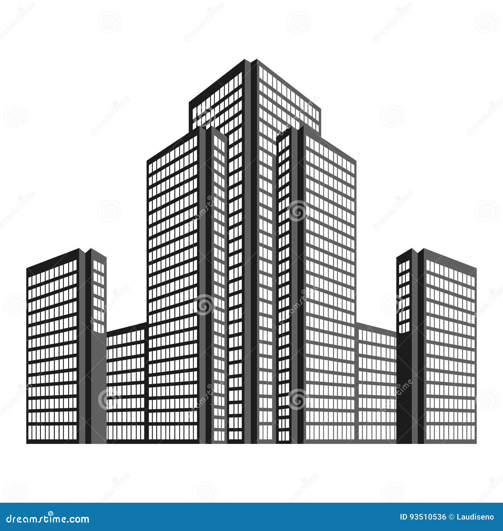 Isolated Building Silhouette Stock Vector - Illustration of silhouette ...