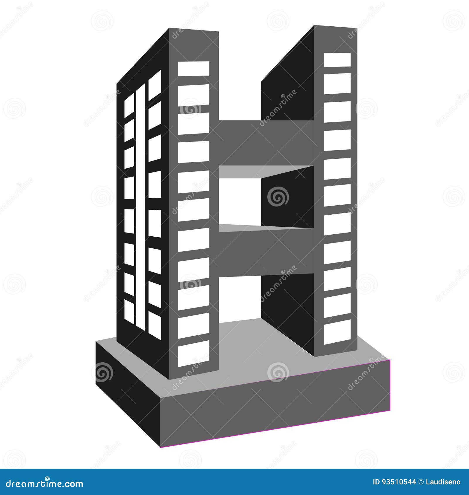 Isolated Building Silhouette Stock Vector - Illustration of ...