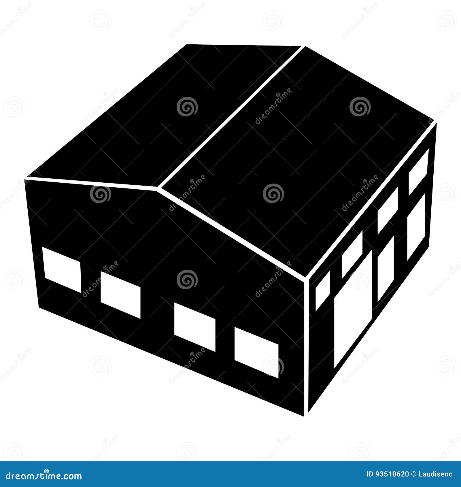 Isolated Building Silhouette Stock Vector - Illustration of silhouette ...