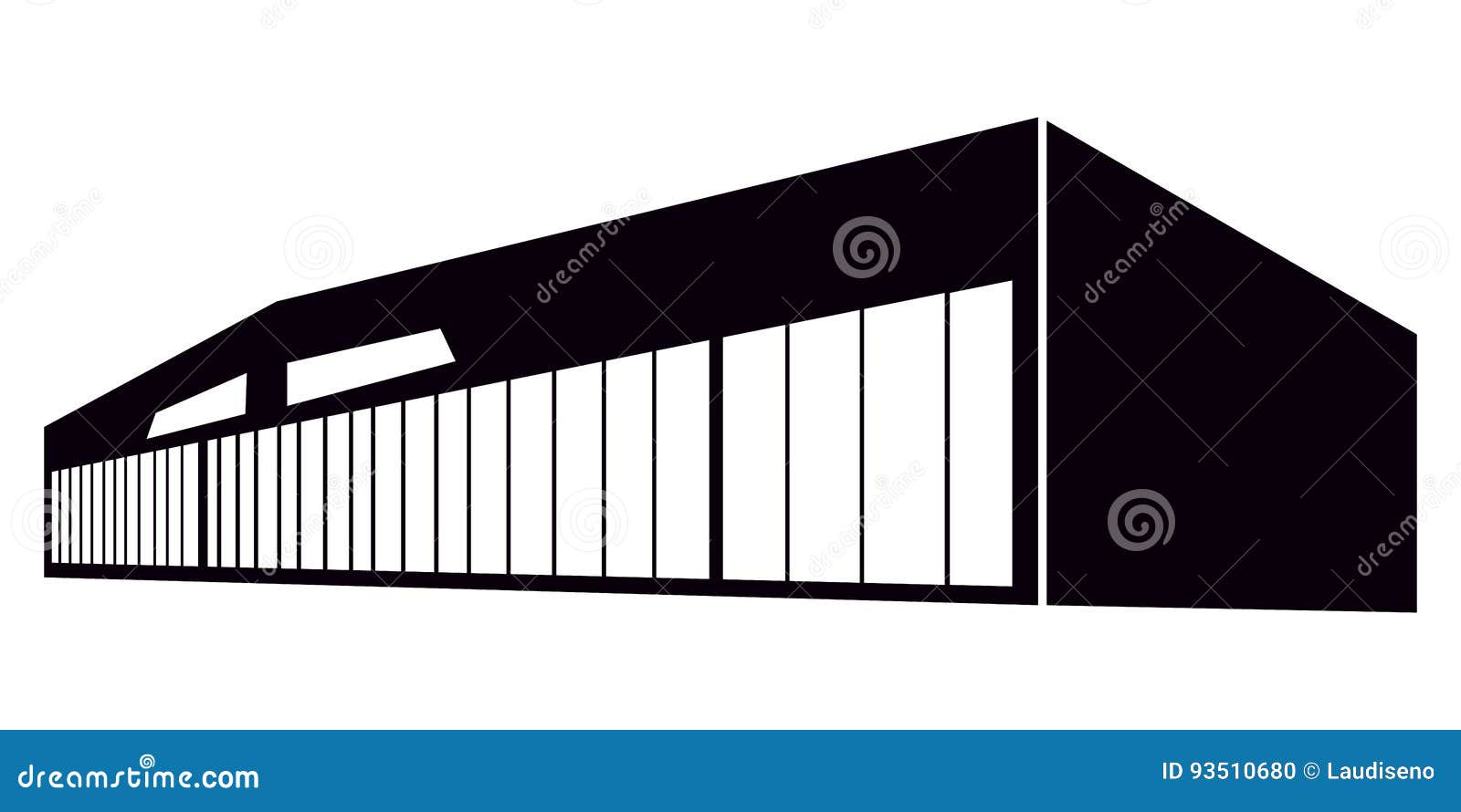 Isolated Building Silhouette Stock Vector - Illustration of modern ...