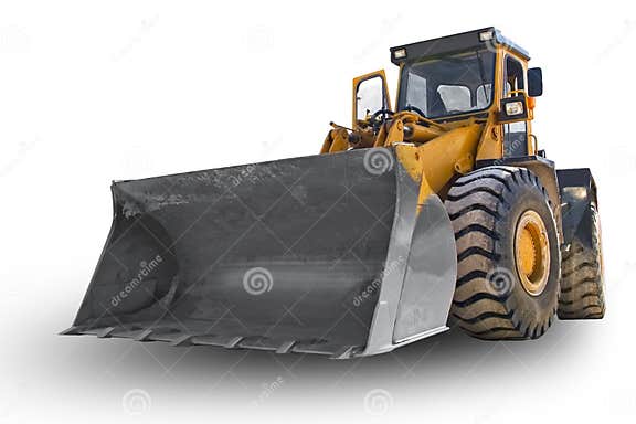 Isolated bulldozer stock photo. Image of bagger, machine - 4681192