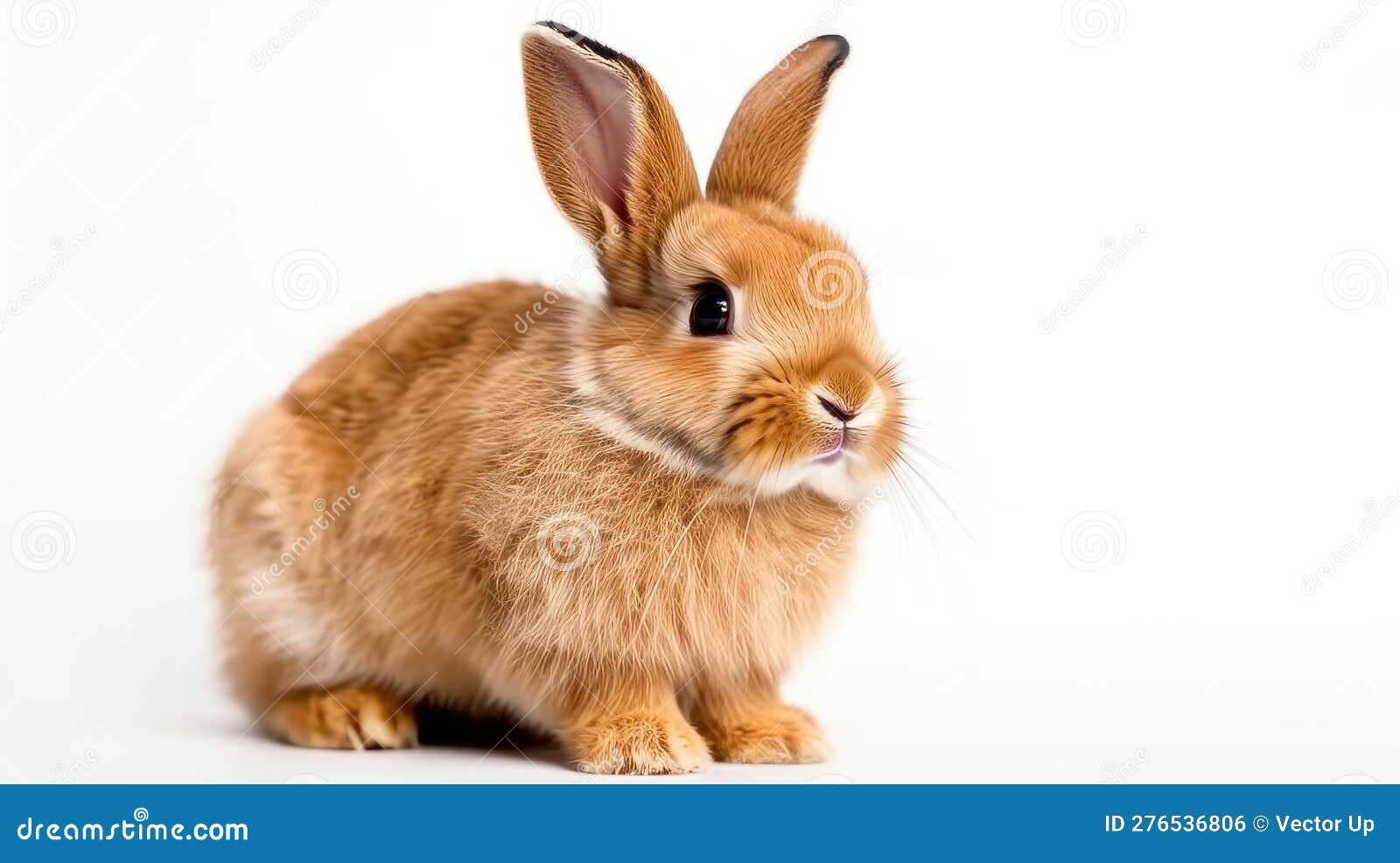 Isolated Bunny on White Background. Generative AI Stock Photo - Image ...