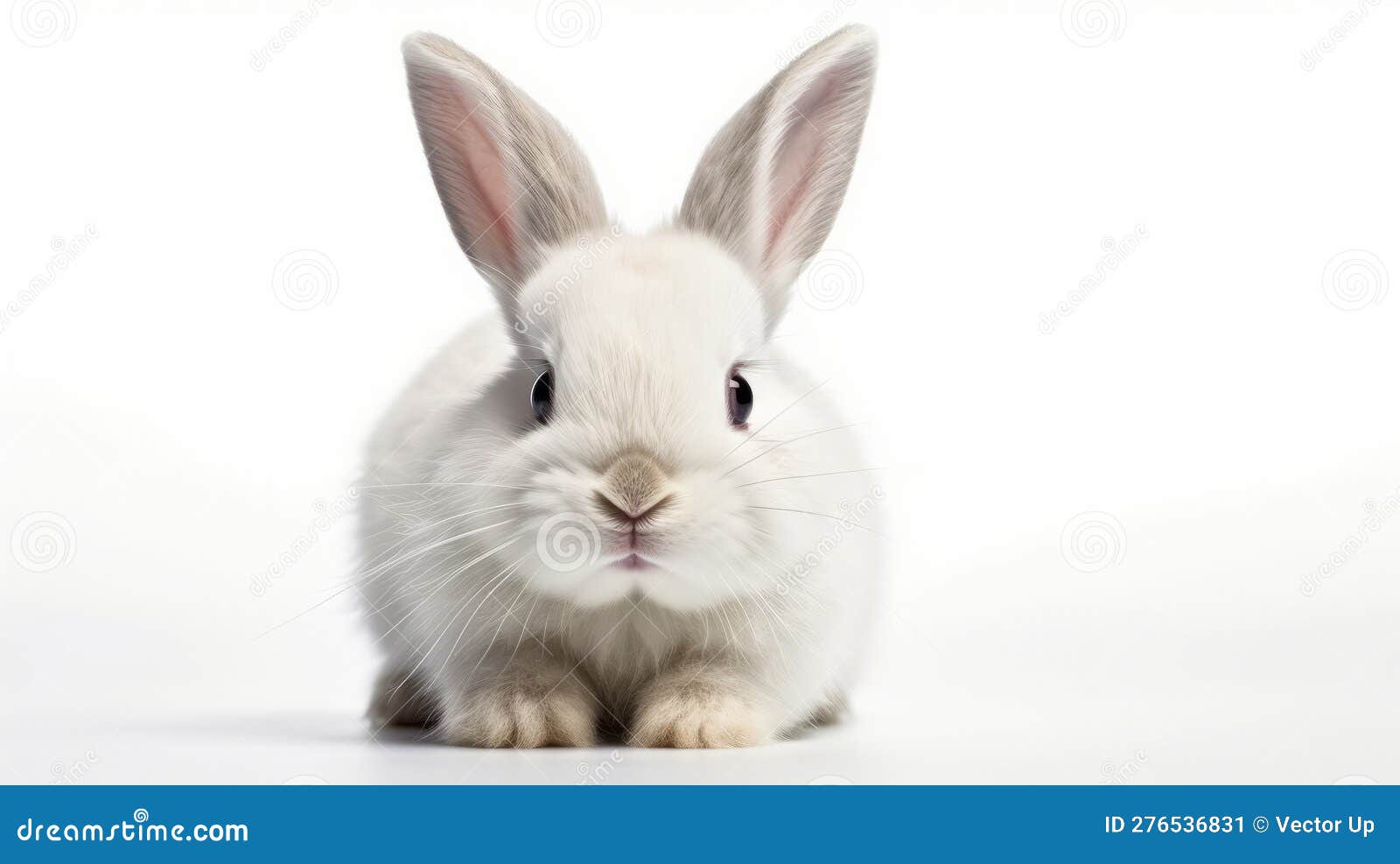 Isolated Bunny on White Background. Generative AI Stock Image - Image ...