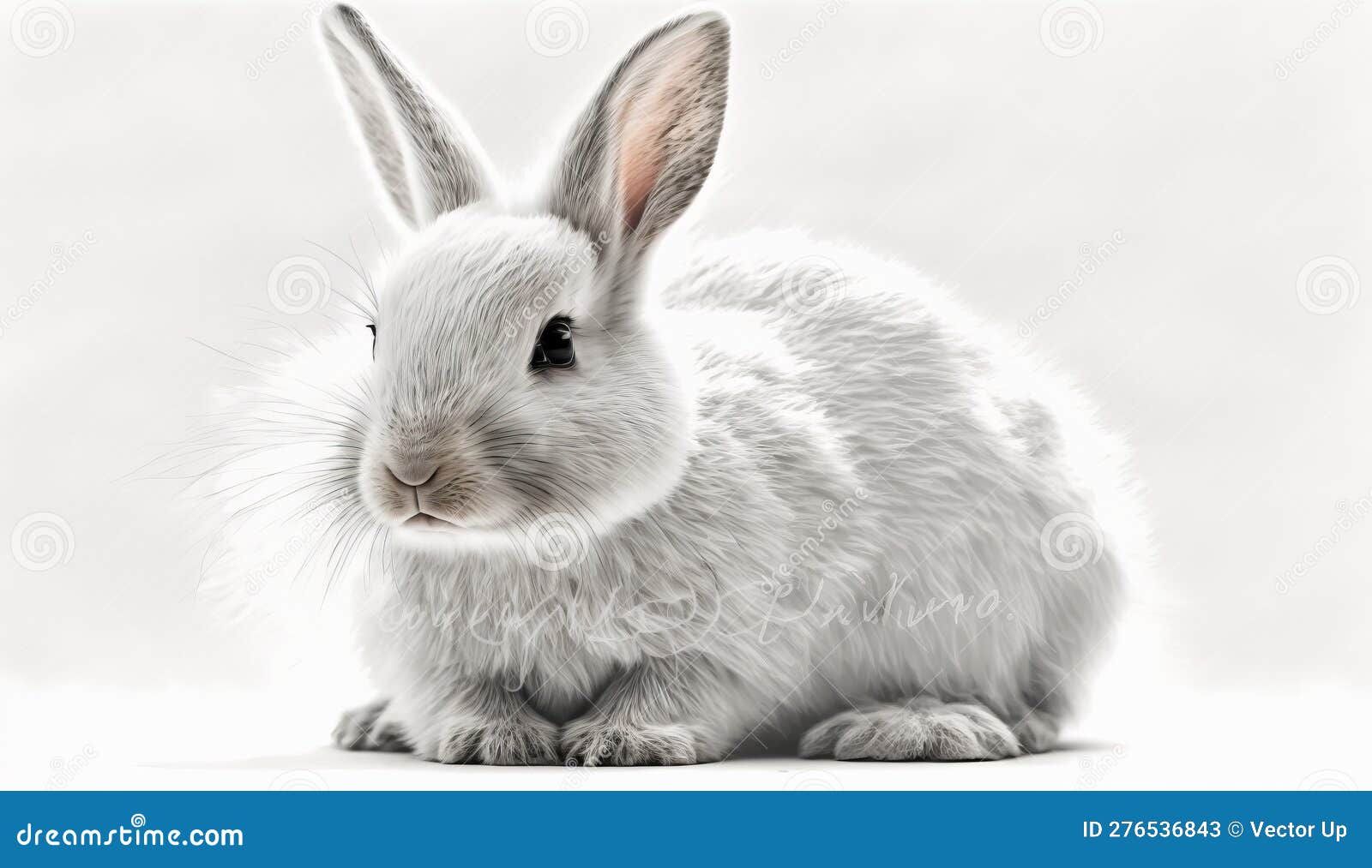 Isolated Bunny on White Background. Generative AI Stock Image - Image ...
