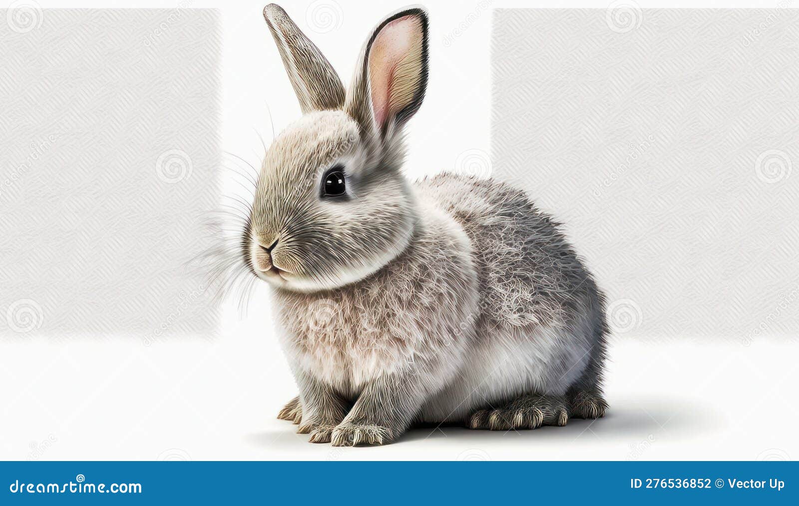Isolated Bunny on White Background. Generative AI Stock Photo - Image ...