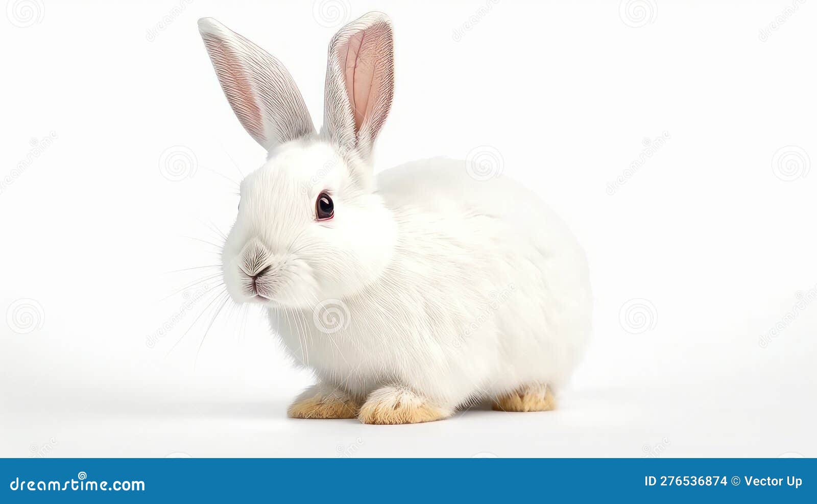 Isolated Bunny on White Background. Generative AI Stock Photo - Image ...