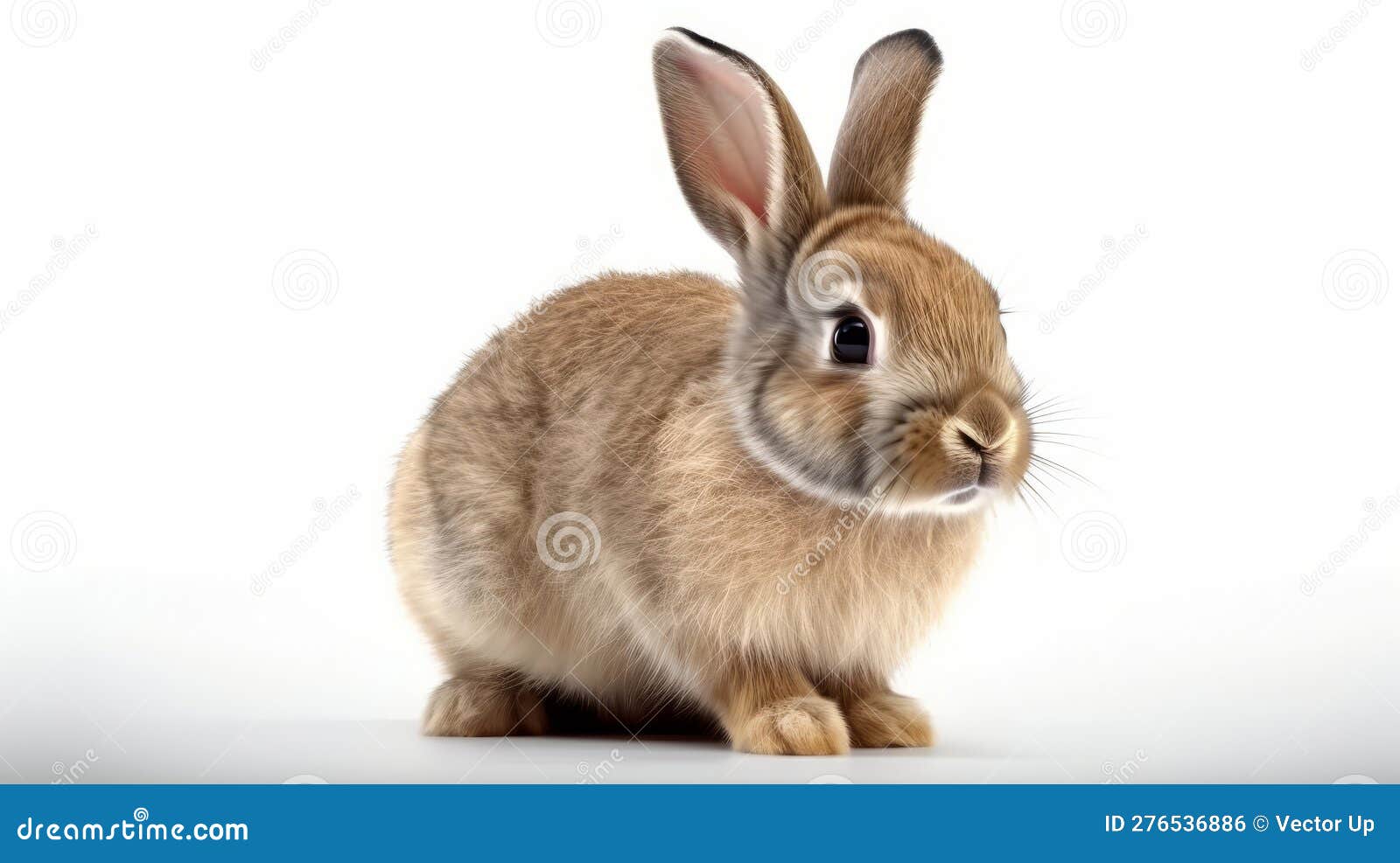 Isolated Bunny on White Background. Generative AI Stock Photo - Image ...