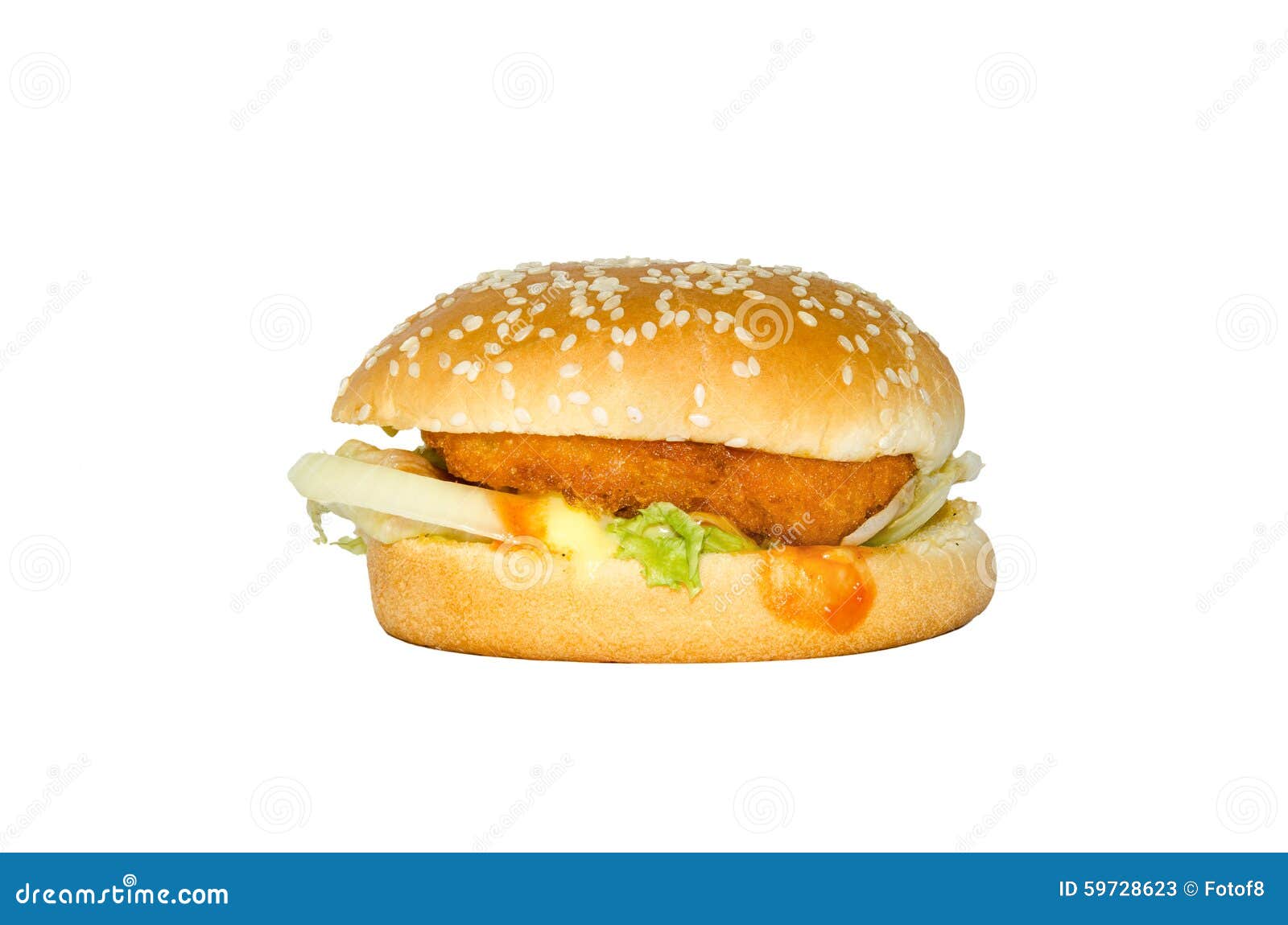 Isolated Burger and White Background Stock Image - Image of closeup ...
